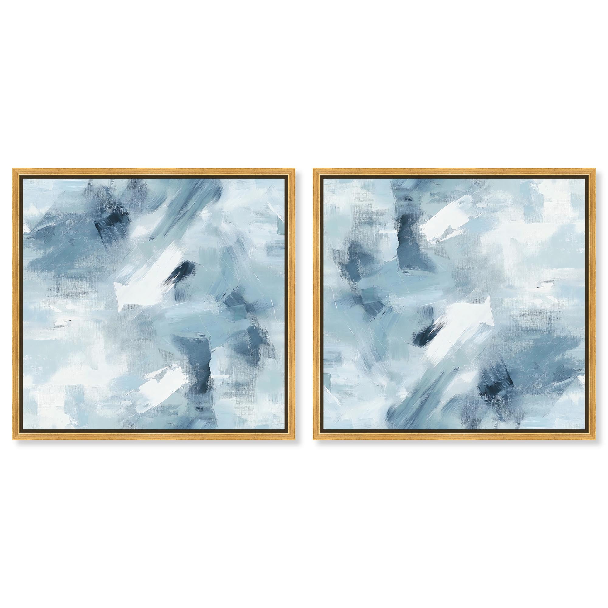 Art Remedy Modern Abstracts Canvas, 24" x 24", Gold Frame, Where Clouds ...