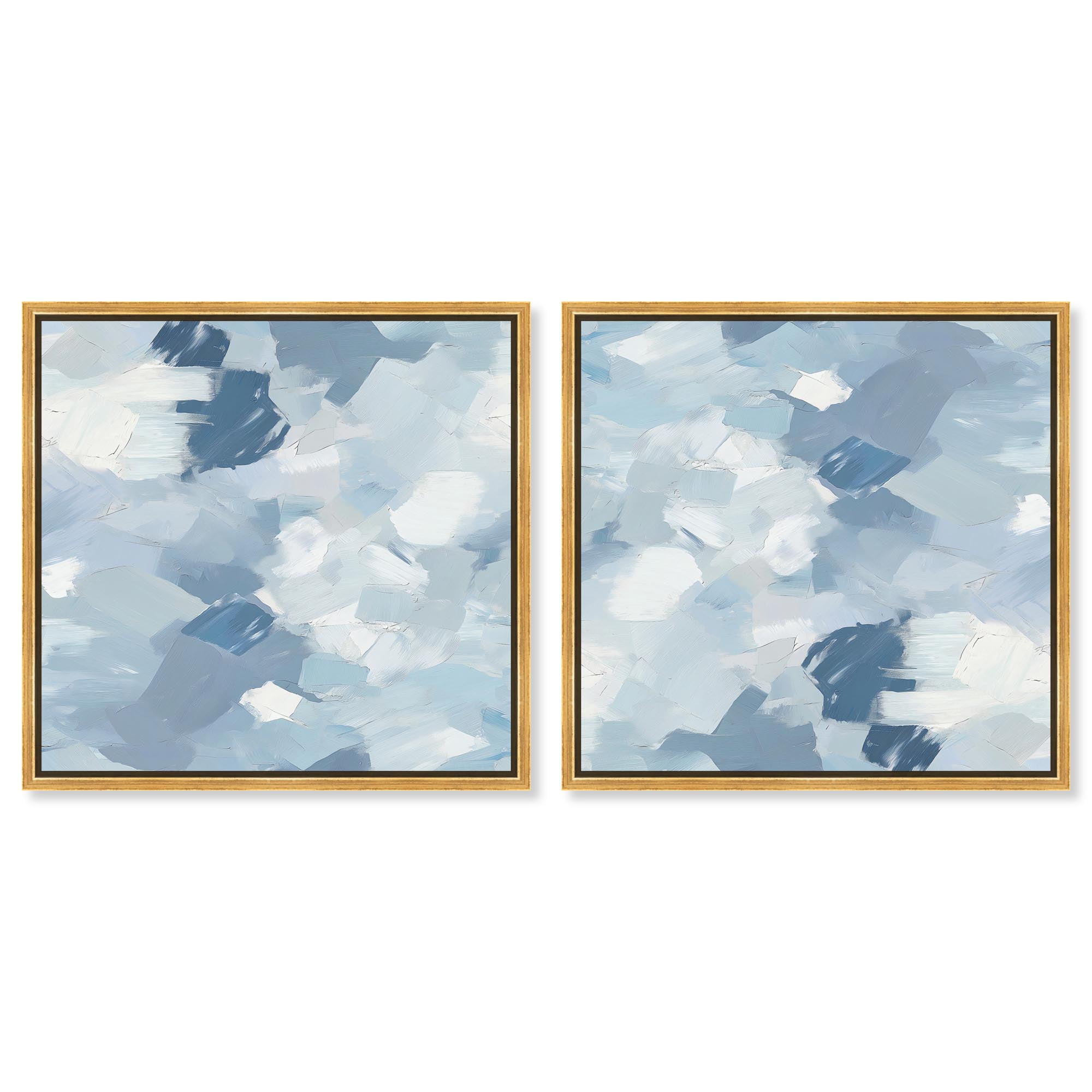 Art Remedy Modern Abstracts Canvas, 24" x 24", Gold Frame, Where Clouds ...