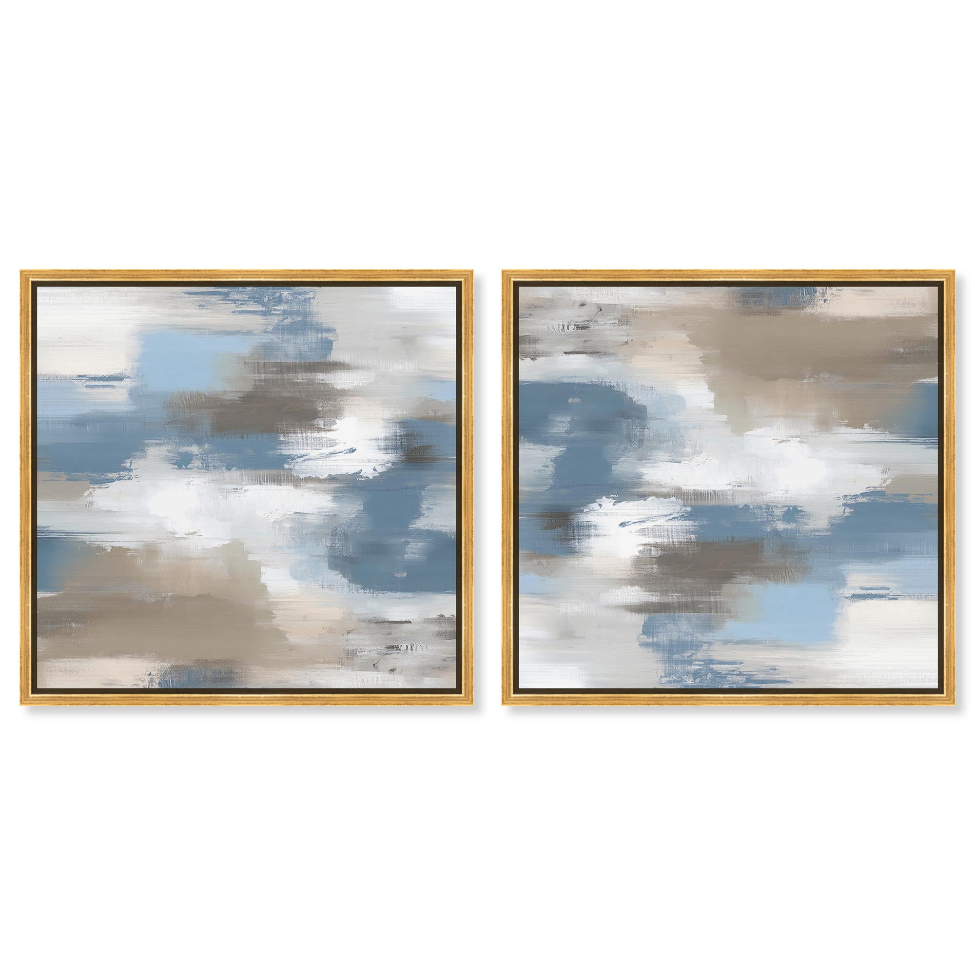 Art Remedy Modern Abstracts Canvas, 24" x 24", Gold Frame, Where Clouds ...