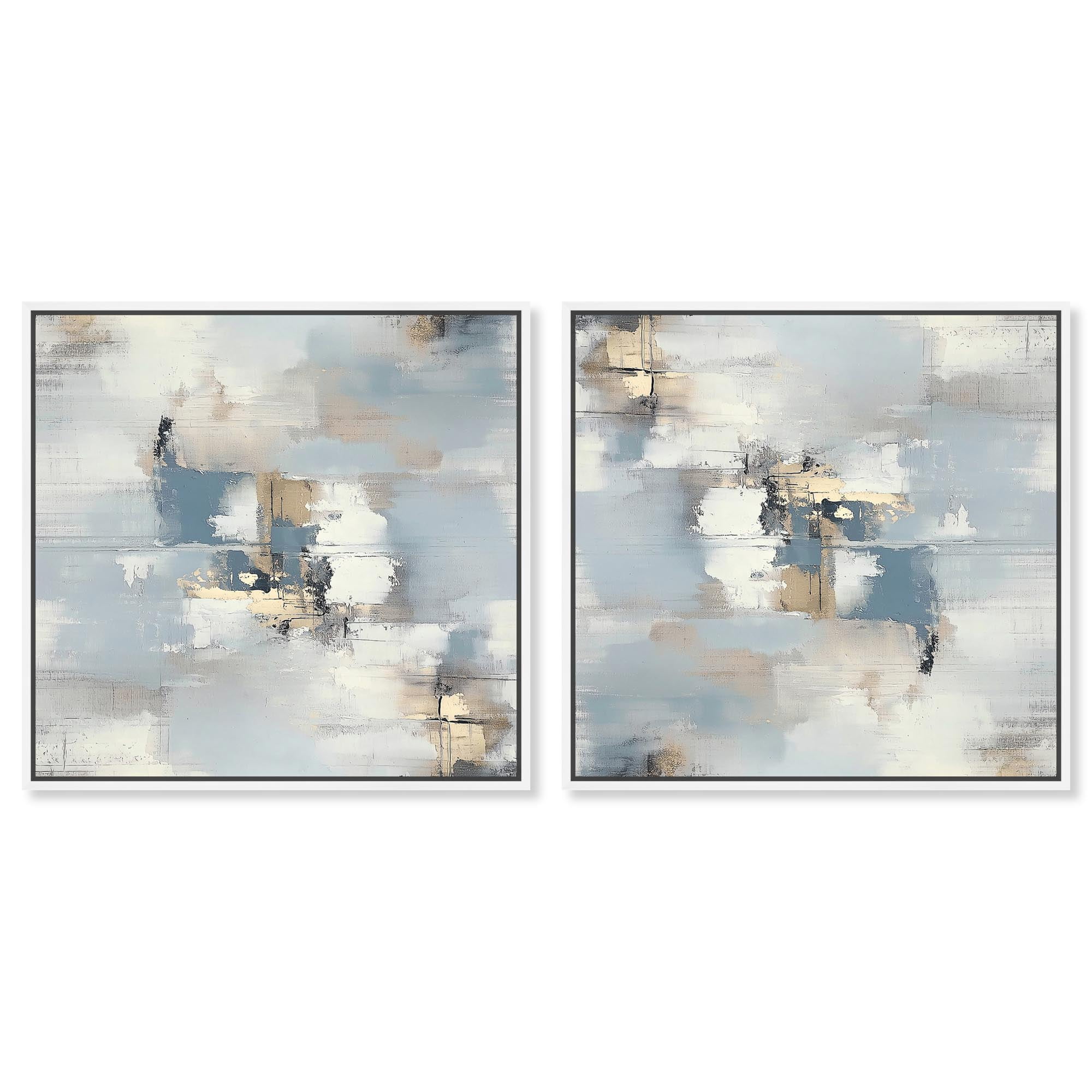 Art Remedy Modern Abstracts Canvas, 30" x 30", White Frame, Forms of ...