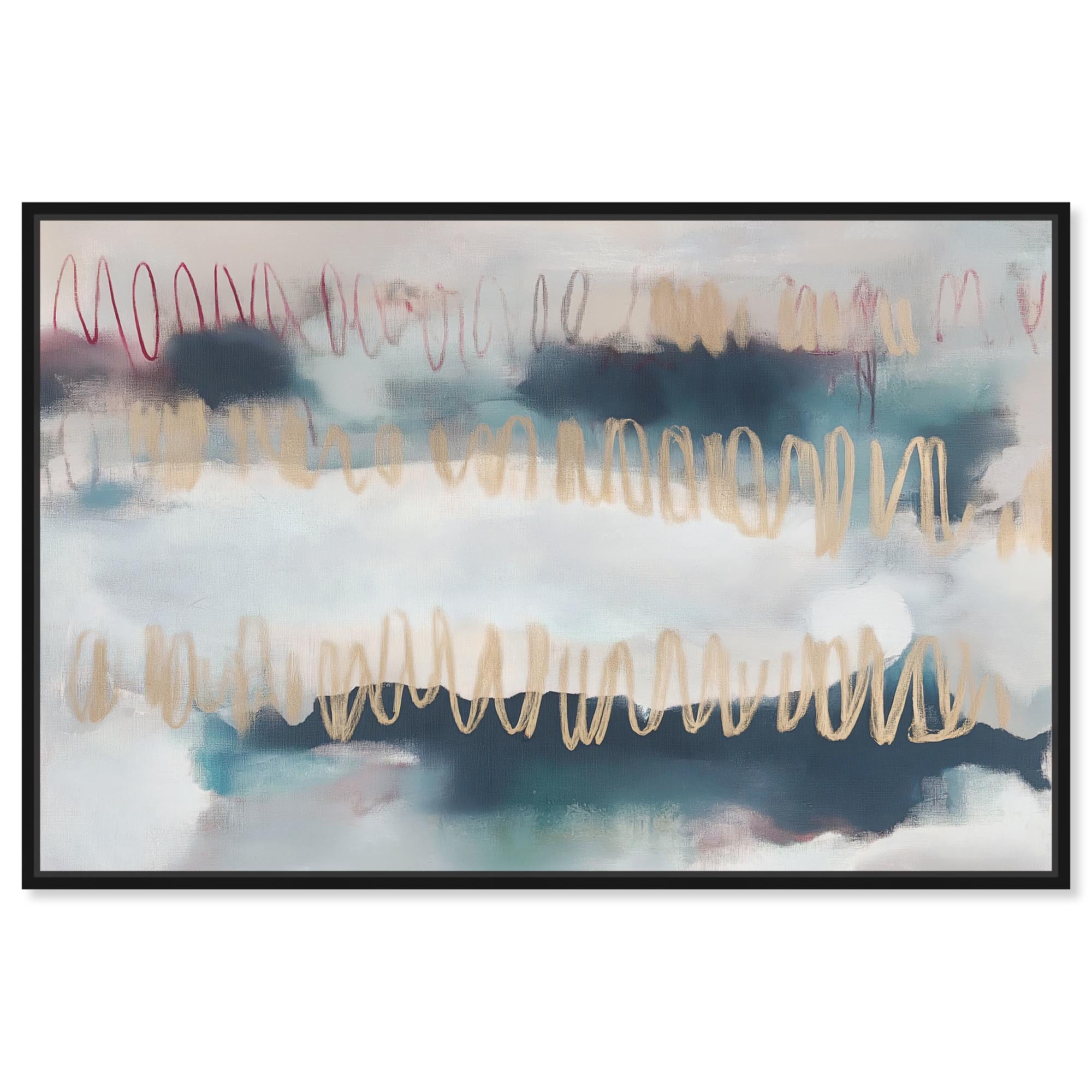 Art Remedy Modern Boho Art Canvas, 36" x 24", Black Frame, Rosegold ...