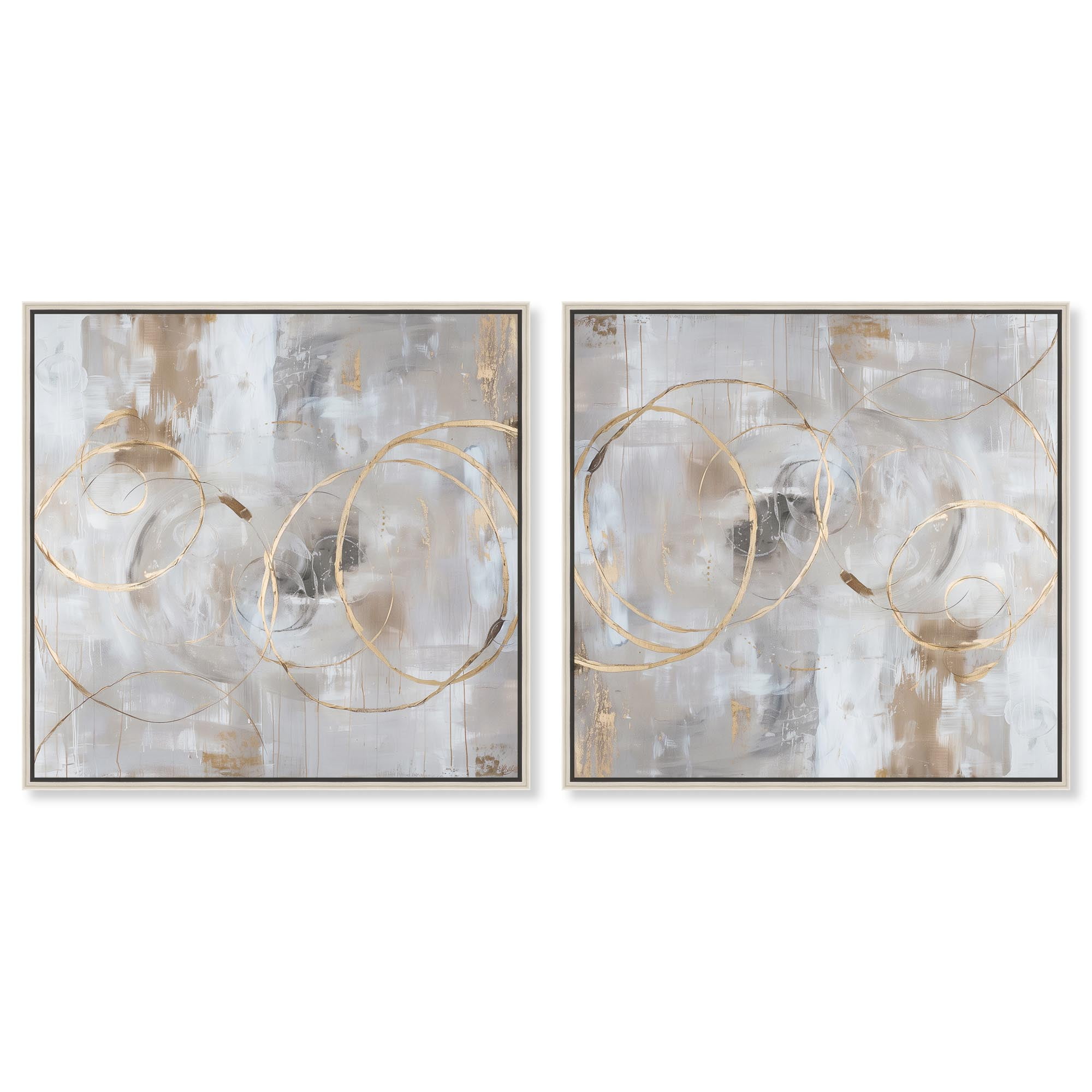 Art Remedy Modern Contemporary Canvas, 24" x 24", Silver Frame, Dune ...