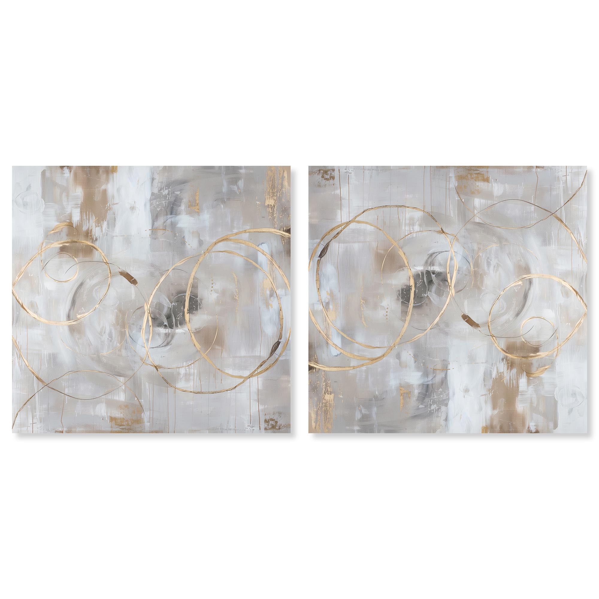 Art Remedy Modern Contemporary Canvas, 40" x 40", Gallery Wrapped, Dune ...