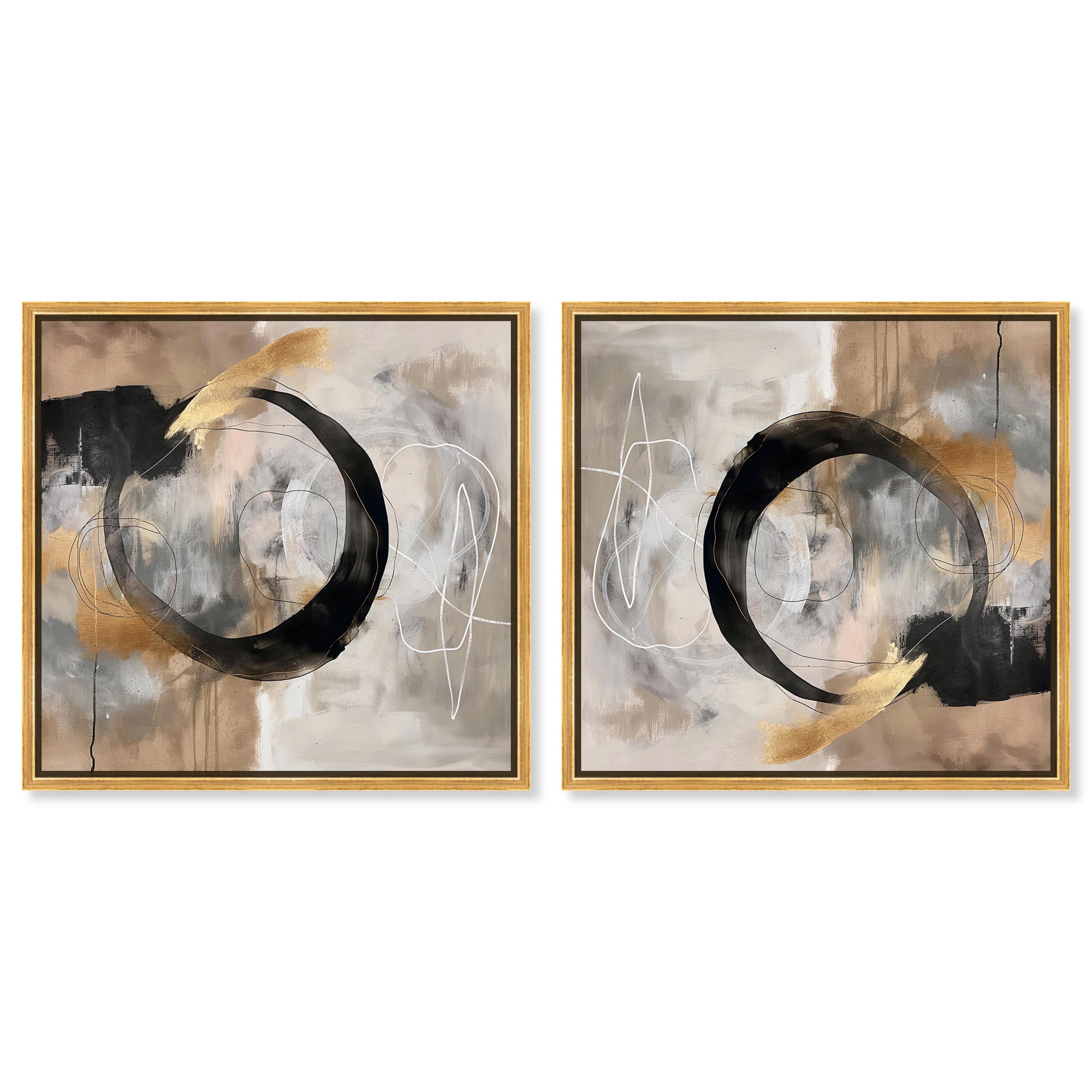 Art Remedy Modern Contemporary Canvas, 40" x 40", Gold Frame, Celestial ...
