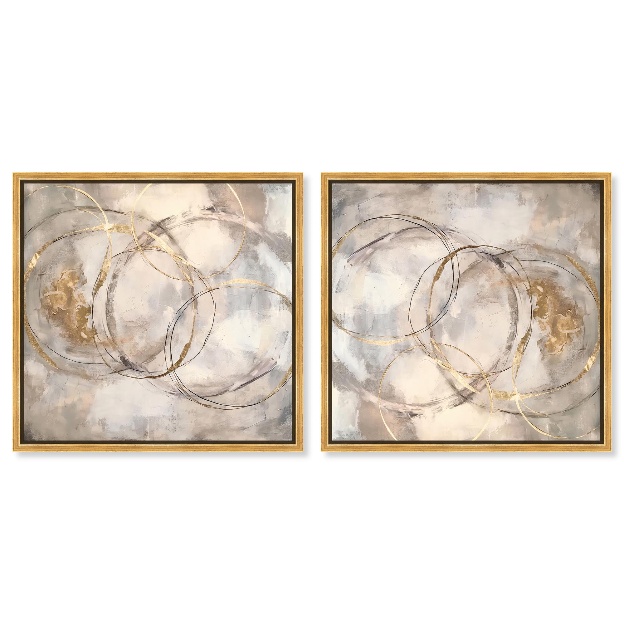 Art Remedy Modern Contemporary Canvas, 40" x 40", Gold Frame, Dune ...