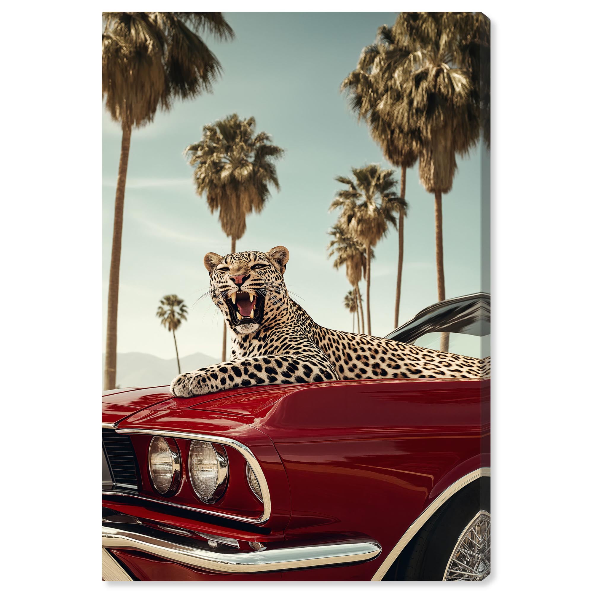 Art Remedy Modern Tiger Art Canvas, 16" x 24", Gallery Wrapped, Roaring ...