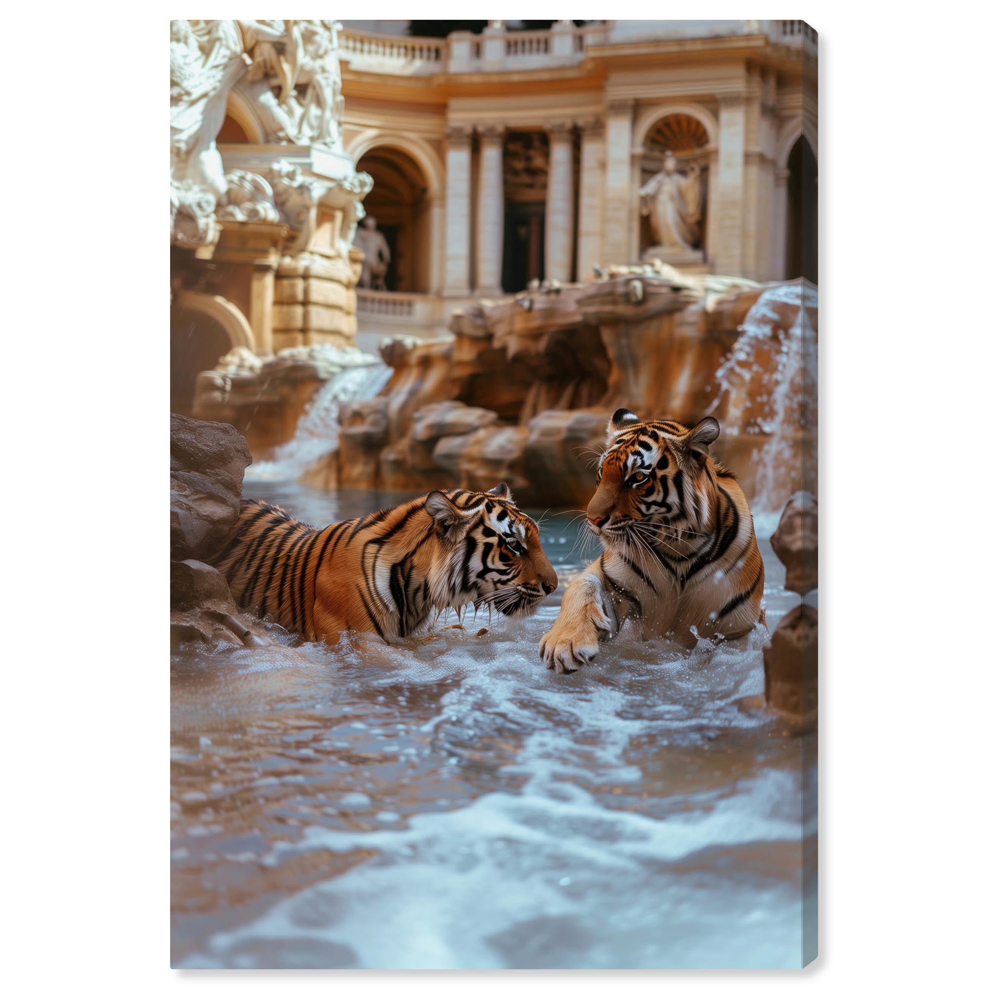 Art Remedy Modern Tiger Art Canvas, 30" x 45", Gallery Wrapped, Tigers ...