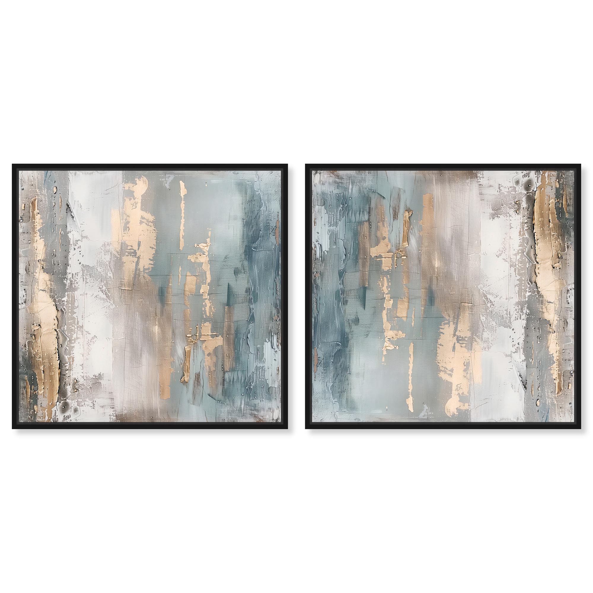 Art Remedy Modern Trendy Art Canvas, 20" x 20", Black Frame, Ebony Veil ...