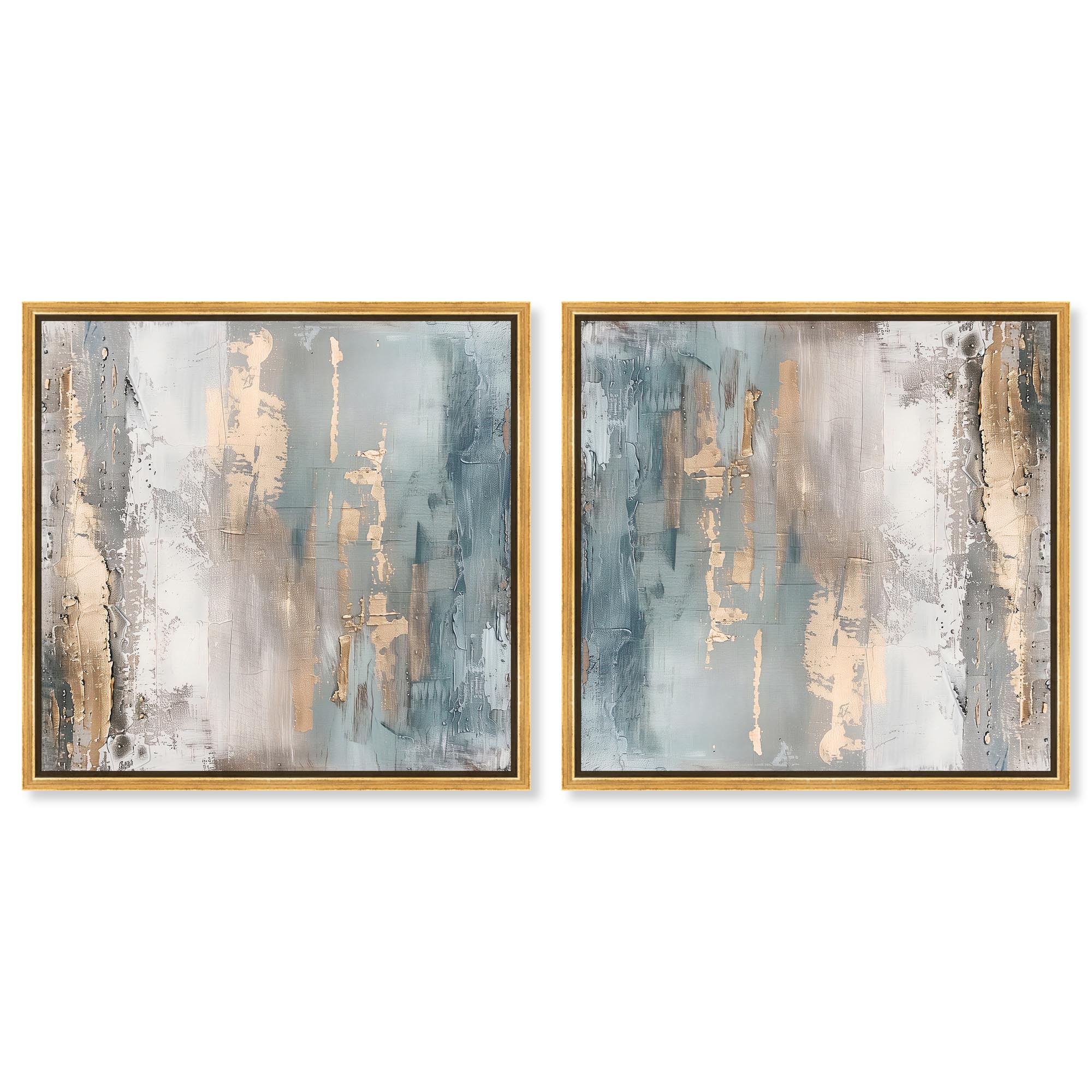 Art Remedy Modern Trendy Art Canvas, 20" x 20", Gold Frame, Ebony Veil ...