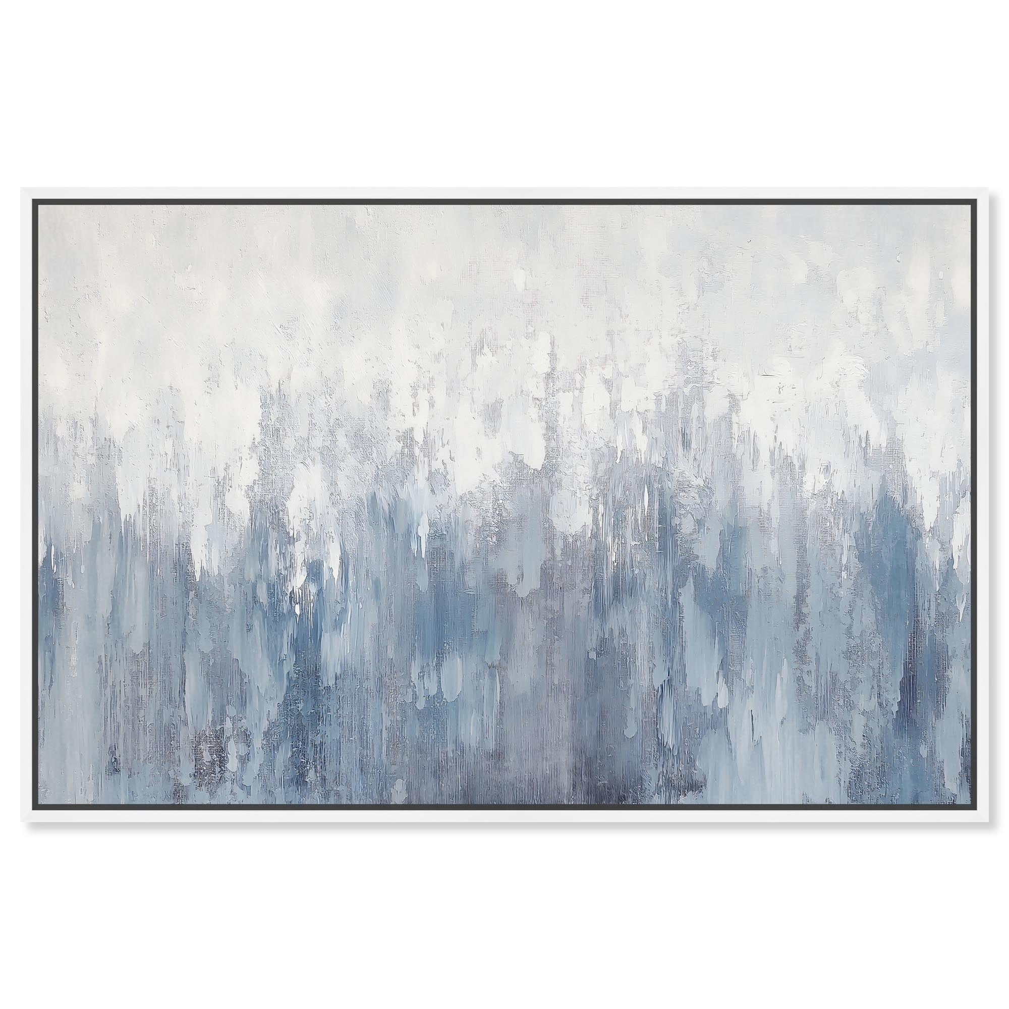 Art Remedy Neutral Abstracts Canvas, 24" x 16", White Frame, Frosted ...
