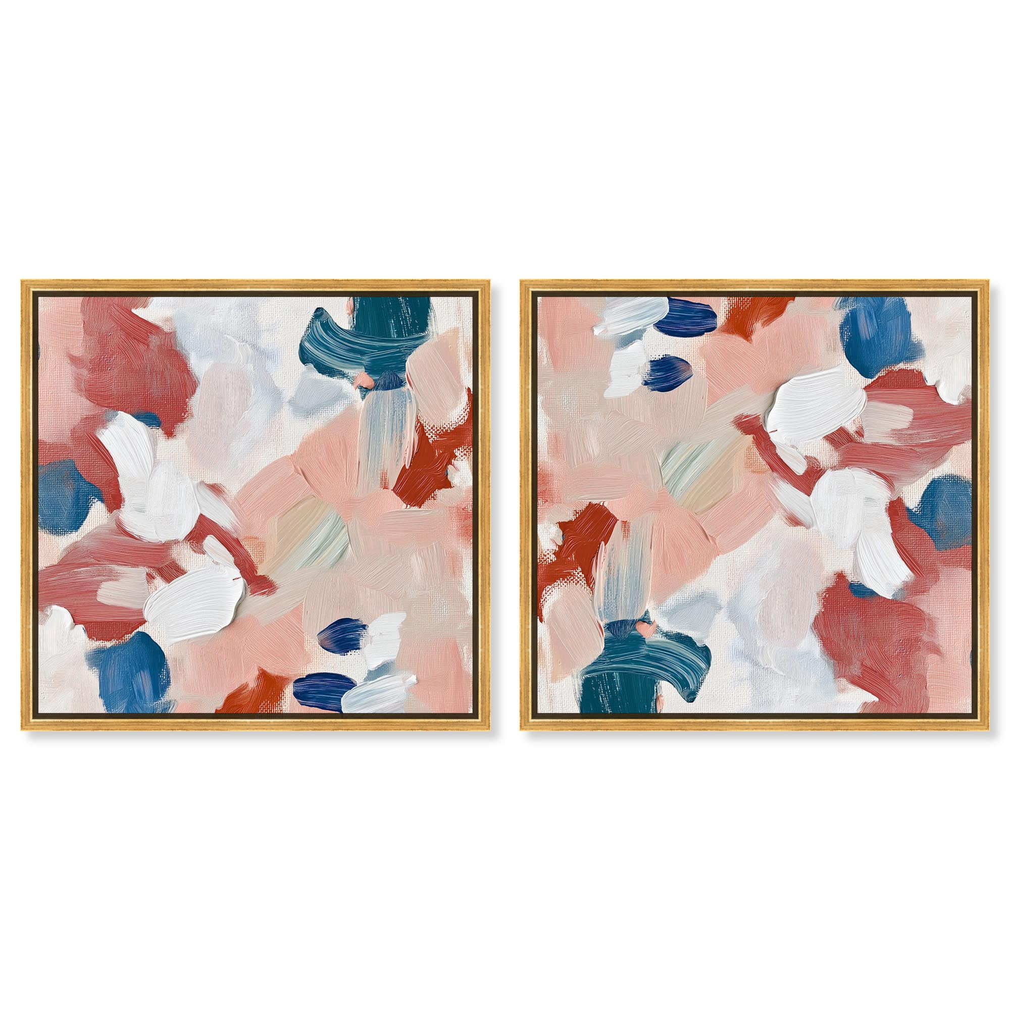 Art Remedy Pastel Hue Abstract Canvas, 20" x 20", Gold Frame, Emotional ...