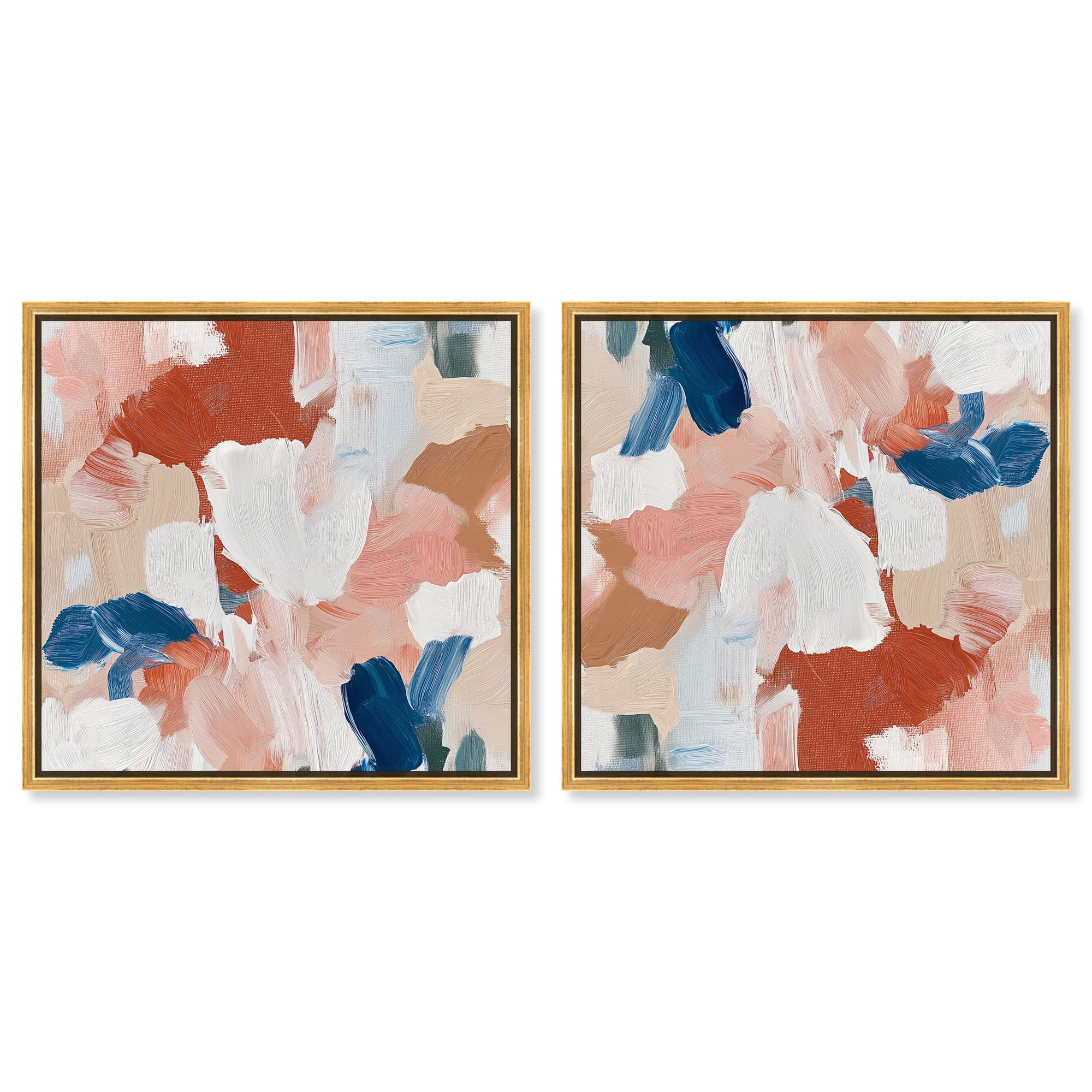 Art Remedy Pastel Hue Abstract Canvas, 20" x 20", Gold Frame, Emotional ...