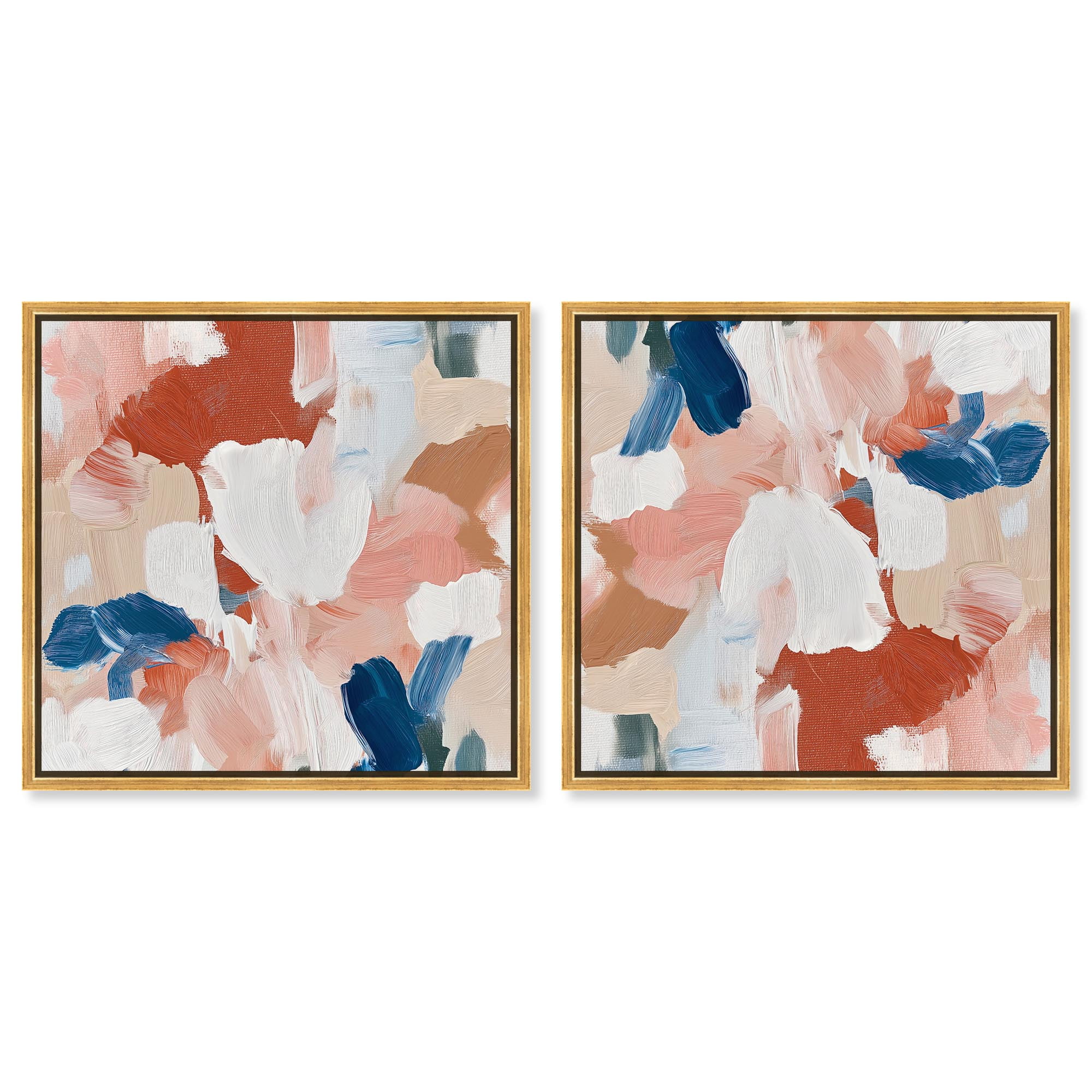 Art Remedy Pastel Hue Abstract Canvas, 30" x 30", Gold Frame, Emotional ...