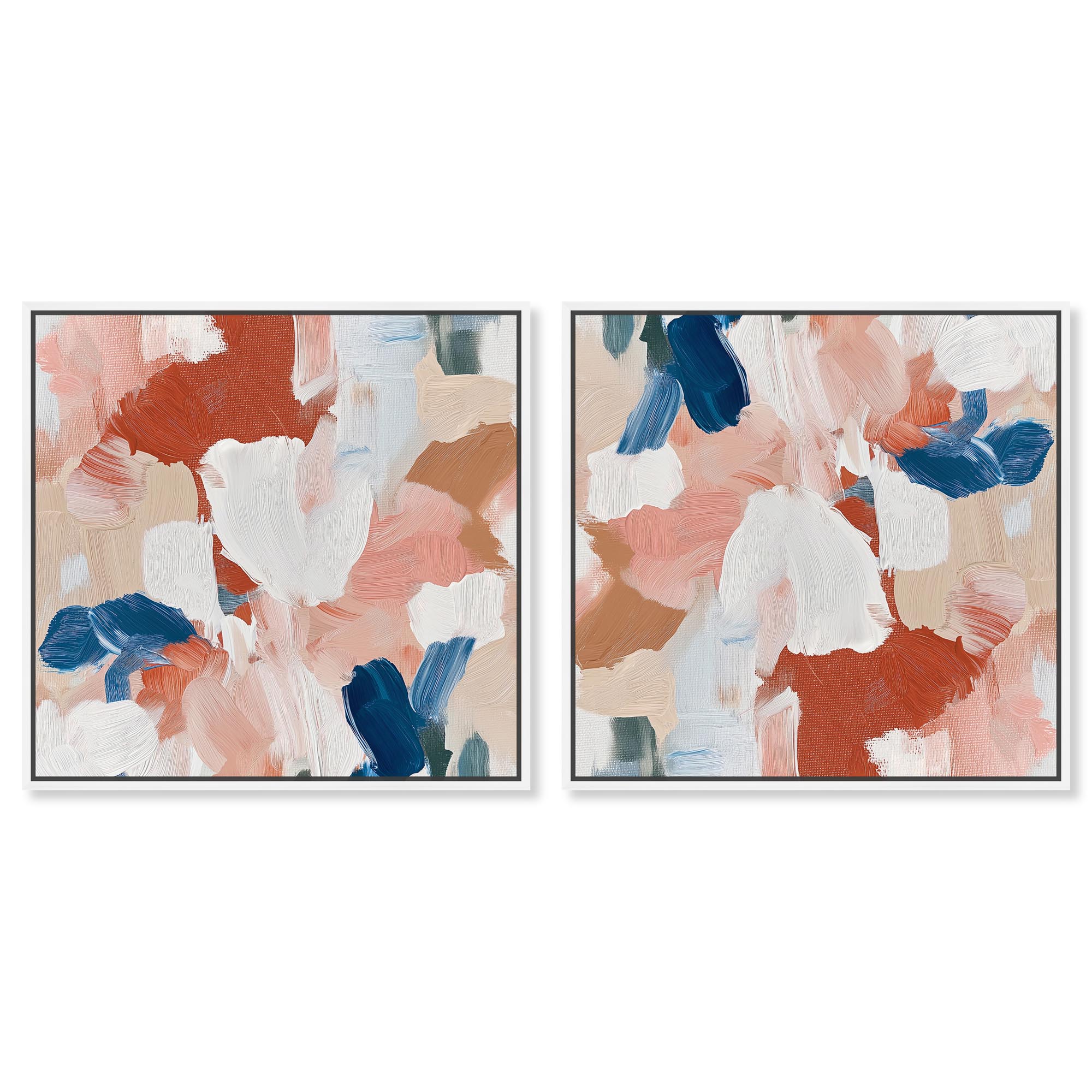 Art Remedy Pastel Hue Abstract Canvas, 30" x 30", White Frame ...
