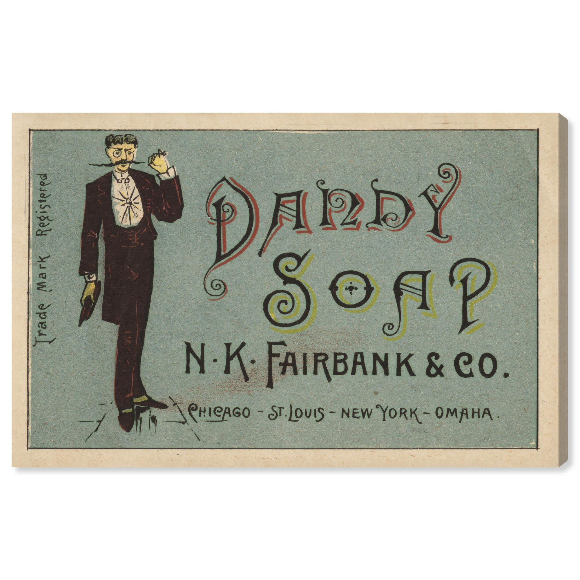 Art Remedy Retro Posters Canvas, 45" x 30", Gallery Wrapped, Dandy Soap ...