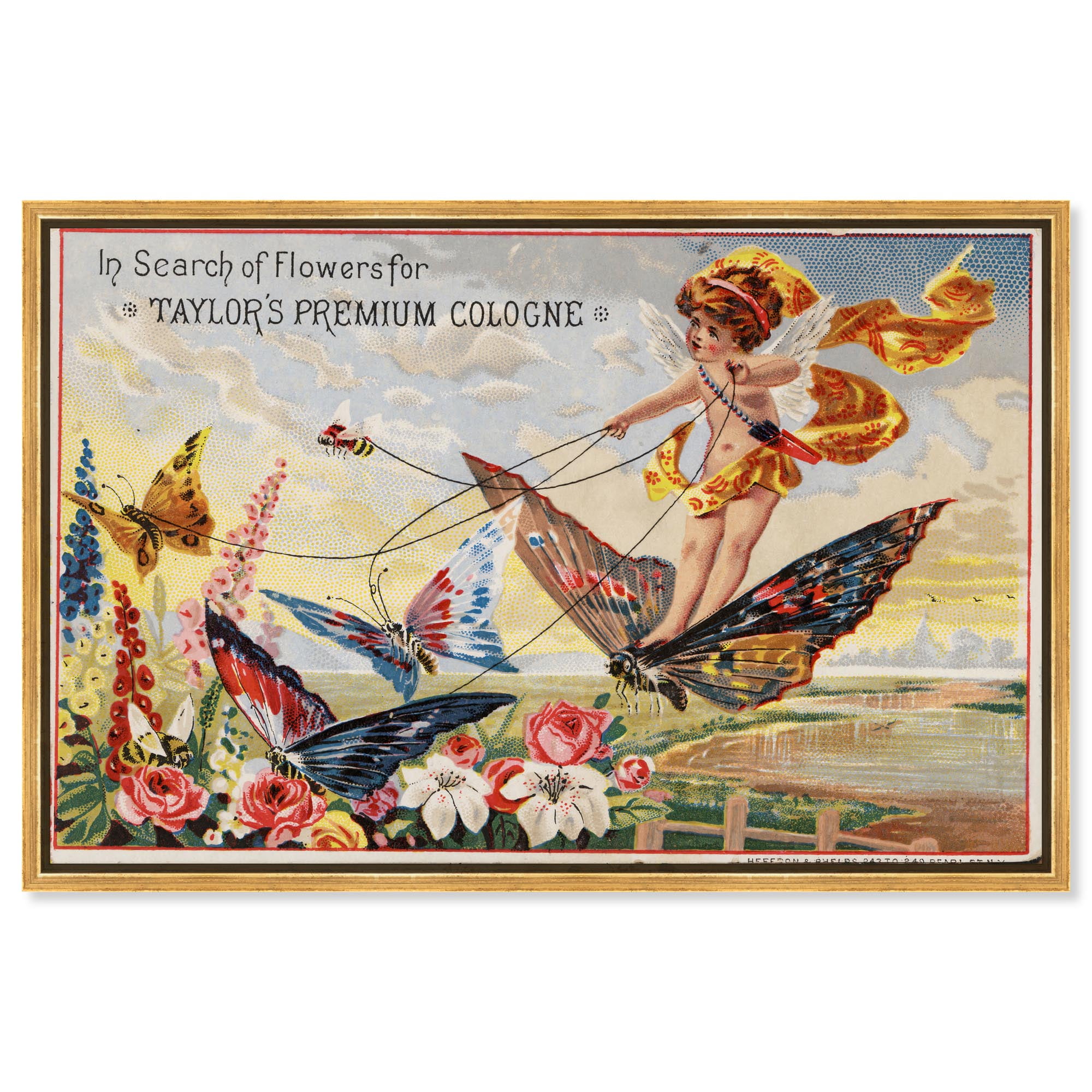 Art Remedy Retro Posters Canvas, 45" x 30", Gold Frame, Taylor Premium ...