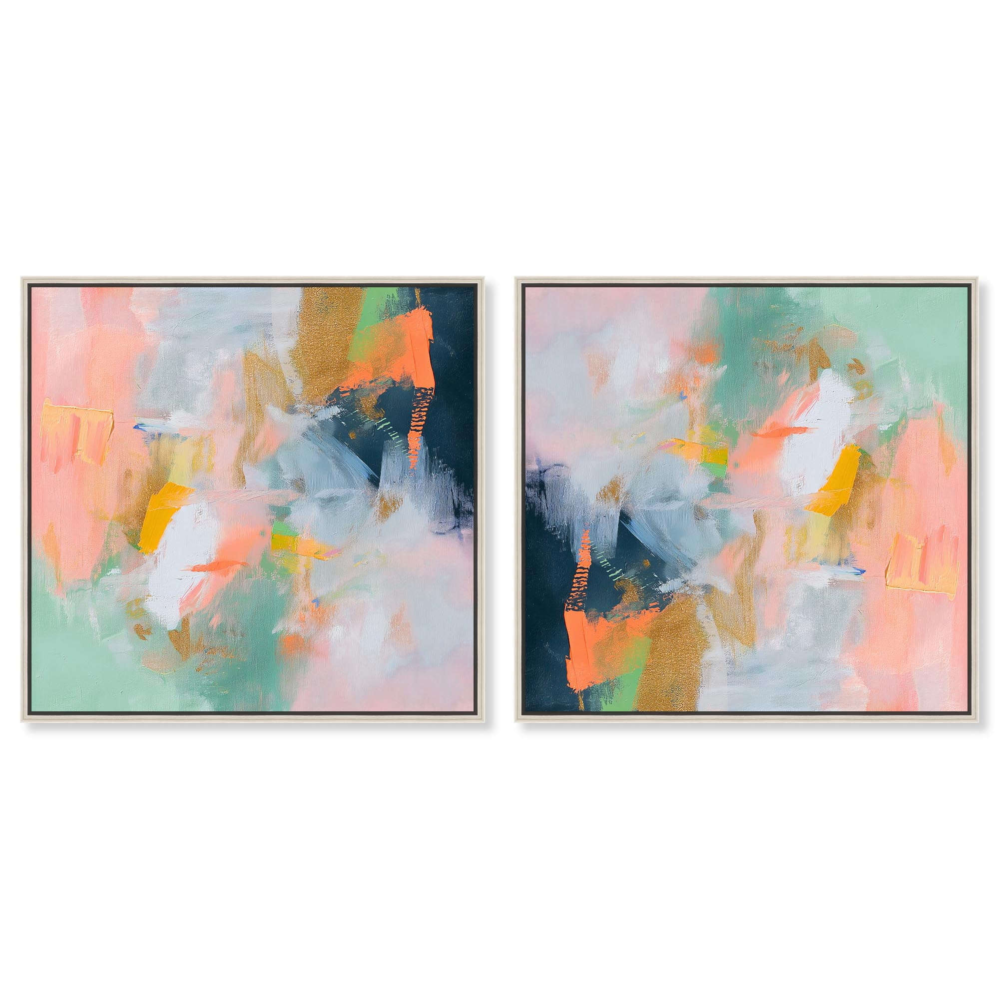 Art Remedy Saturaded Colors Art Canvas, 20" x 20", Silver Frame, Fusion ...