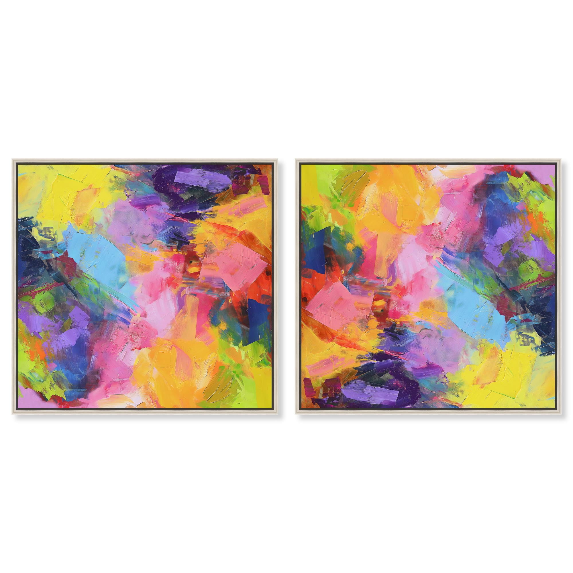 Art Remedy Saturaded Colors Art Canvas, 40" x 40", Silver Frame ...