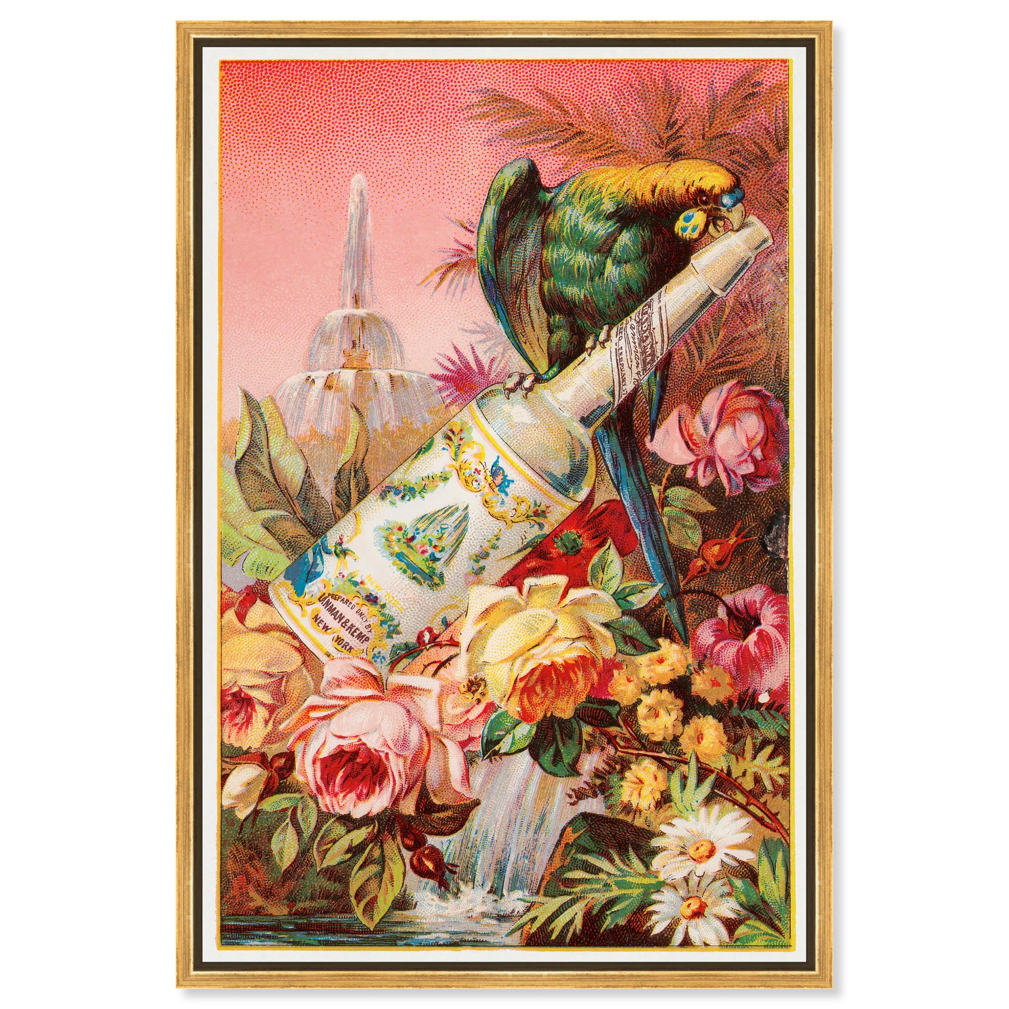 Art Remedy Vintage Posters Canvas, 20" x 30", Gold Frame, Florida Water ...