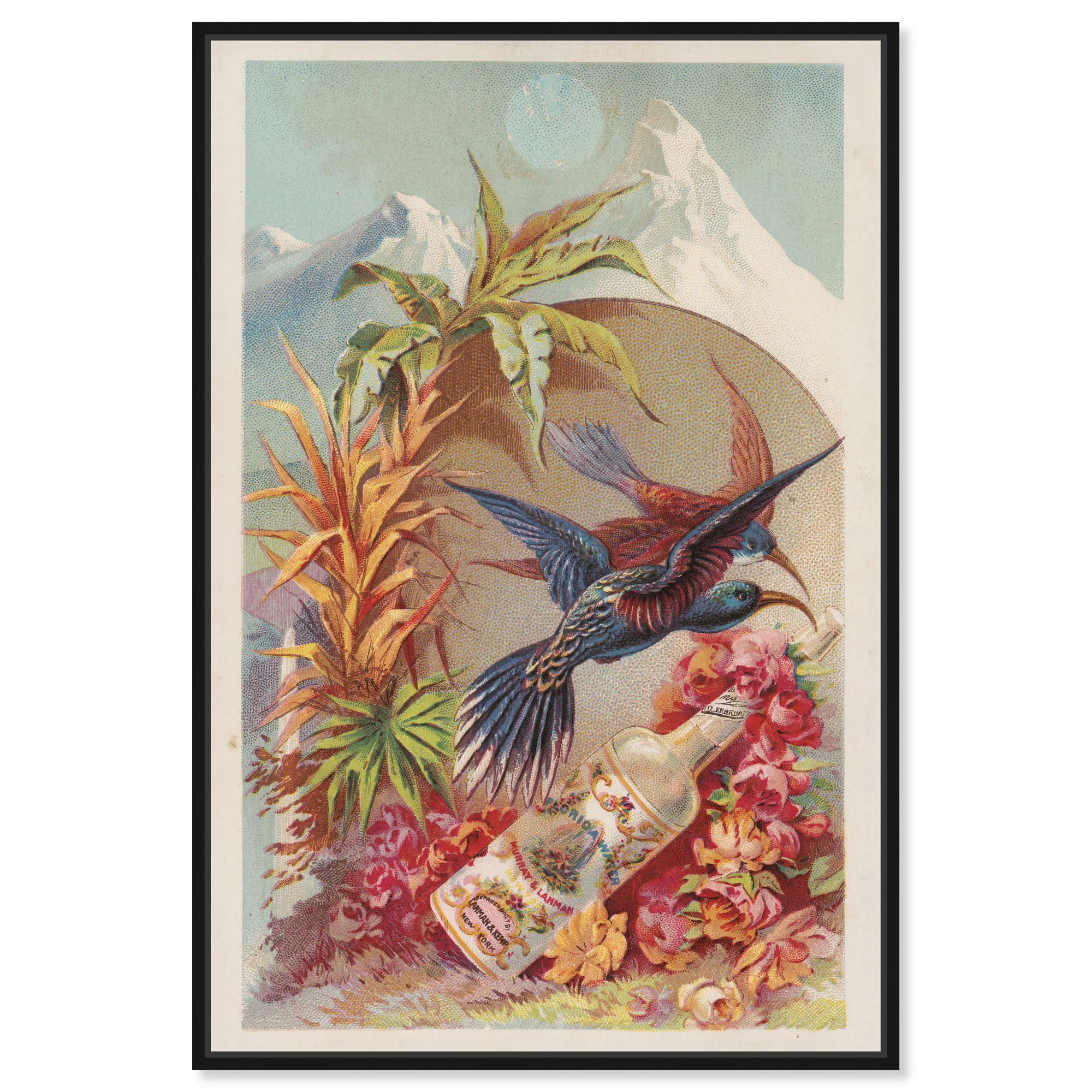 Art Remedy Vintage Posters Canvas, 30" x 45", Black Frame, Florida ...