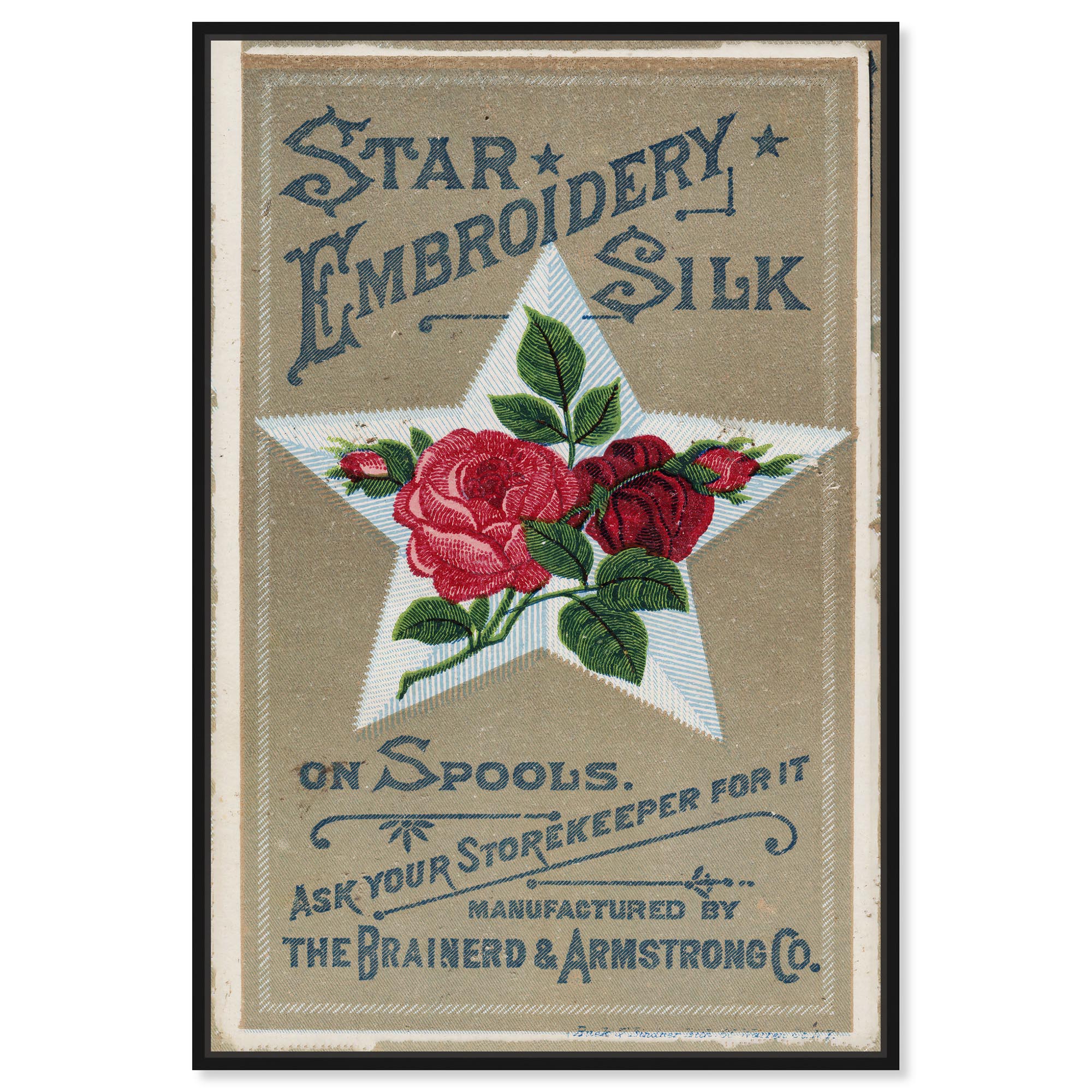 Art Remedy Vintage Posters Canvas, 30" x 45", Black Frame, Star ...