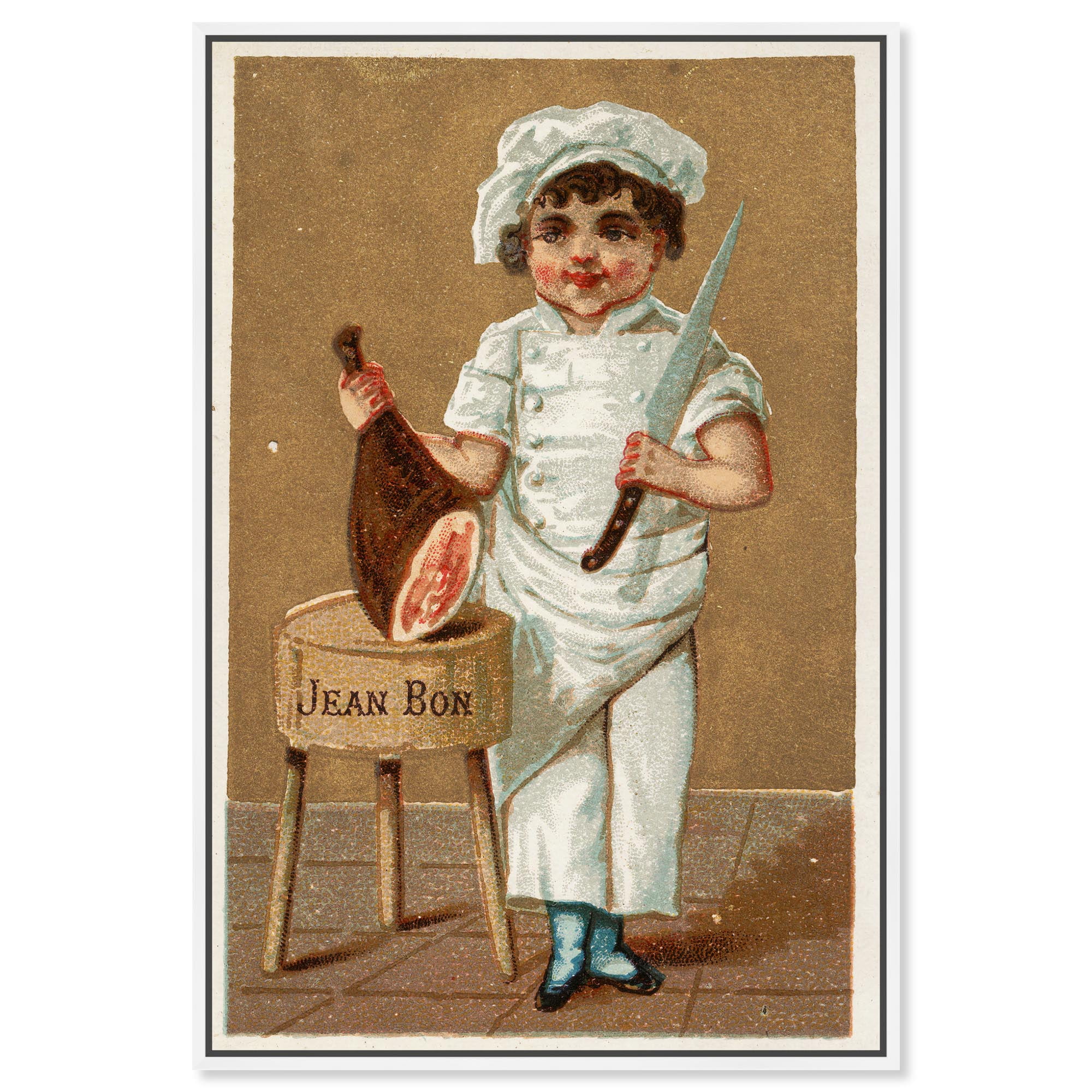 Art Remedy Vintage Posters Canvas, 30" x 45", White Frame, Little Jean ...