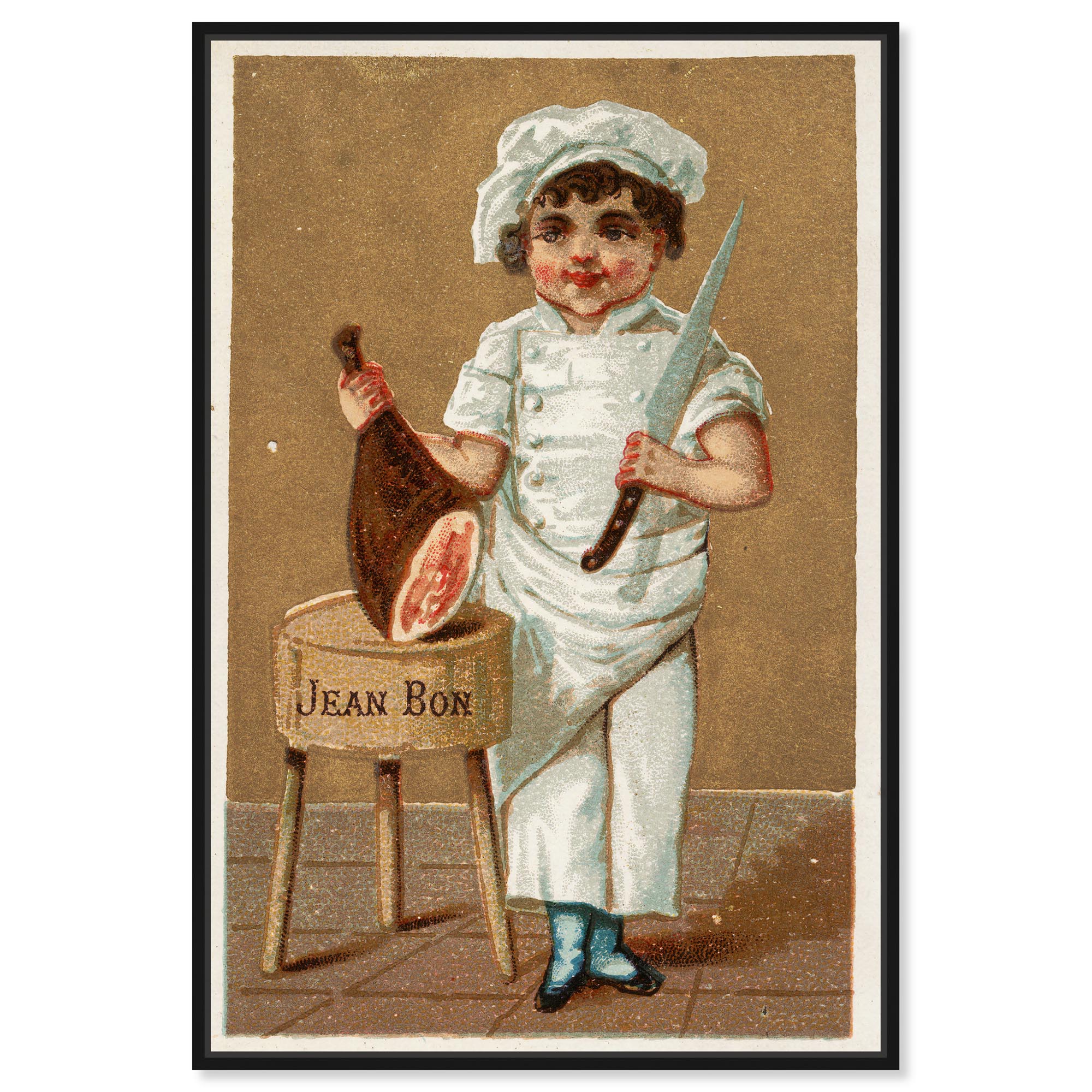 Art Remedy Vintage Posters Canvas, 36" x 54", Black Frame, Little Jean ...