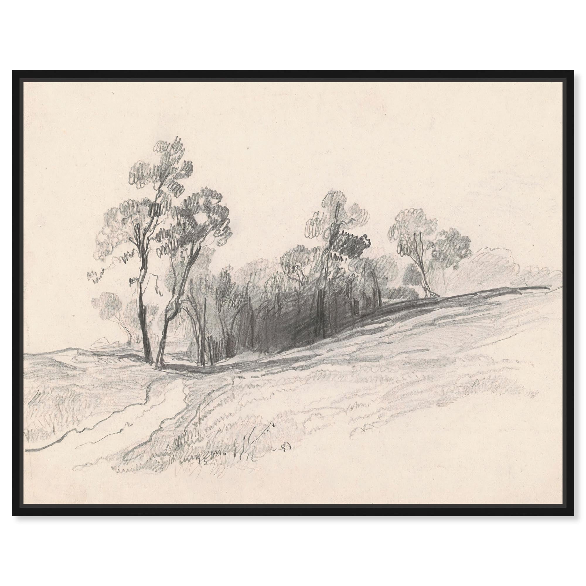 Art Remedy Vintage Sketches Canvas, 24" x 20", Black Frame, Landscape ...