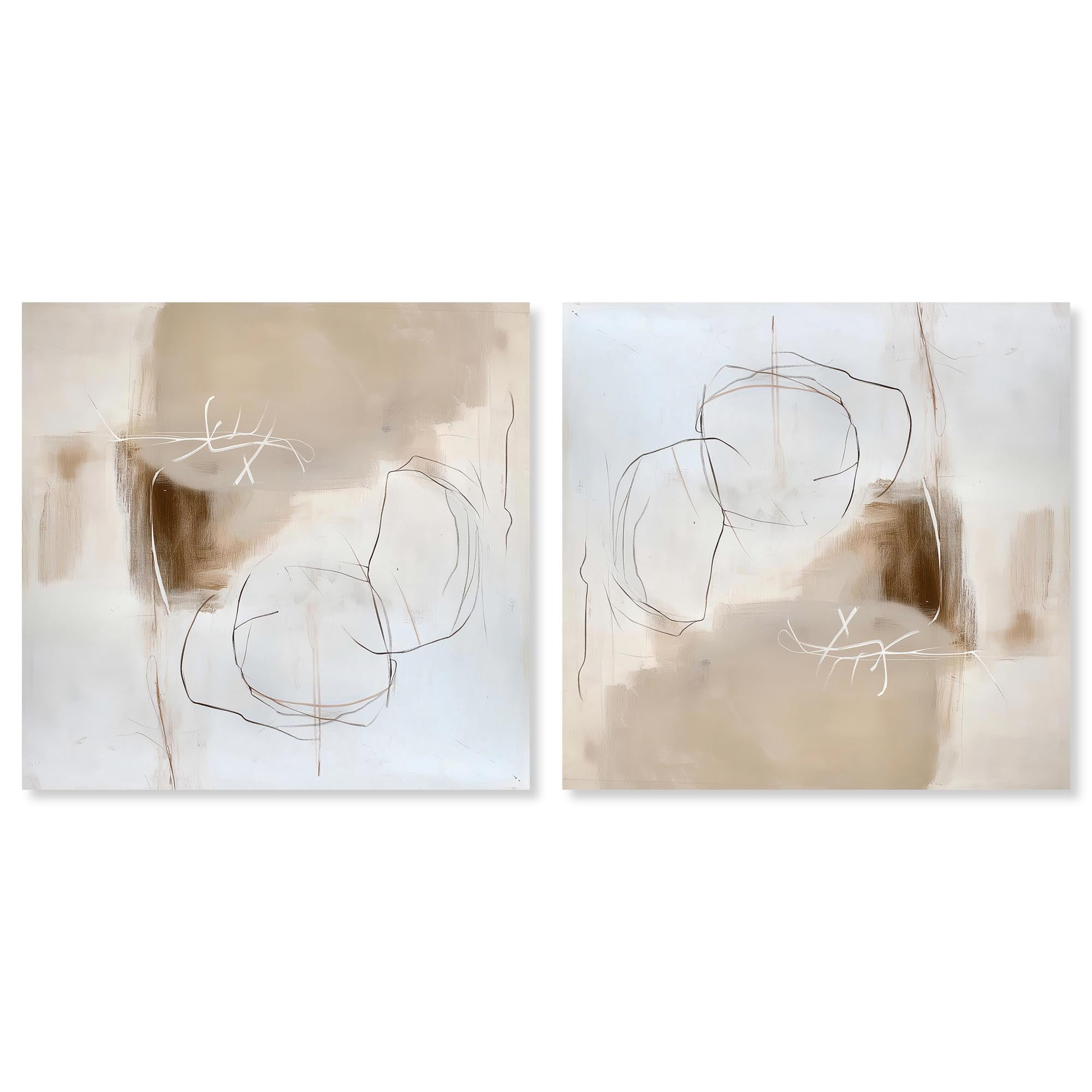 Art Remedy Warm Boho Abstracts Canvas, 20" x 20", Gallery Wrapped ...