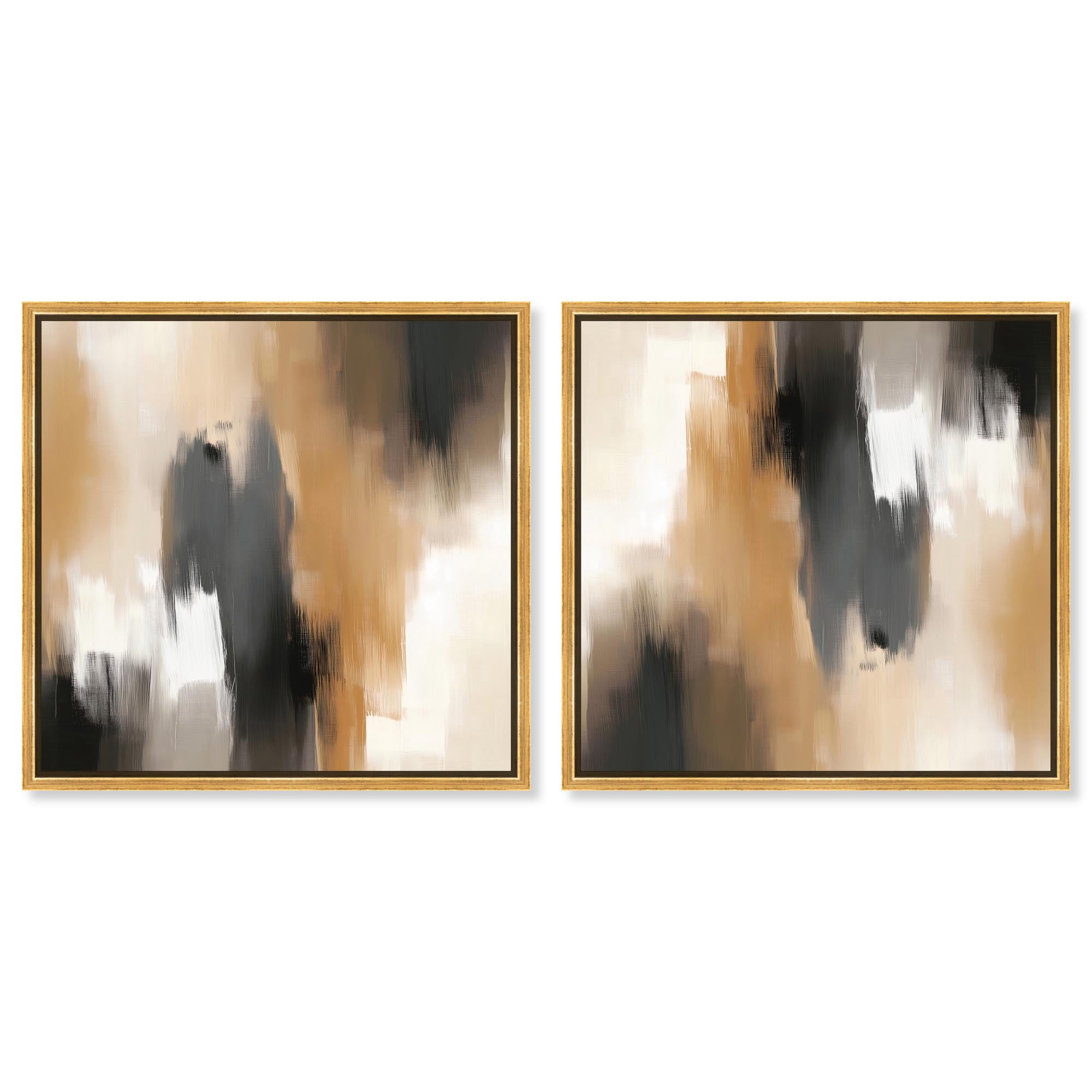 Art Remedy Warm Boho Abstracts Canvas, 40" x 40", Gold Frame, Desert ...