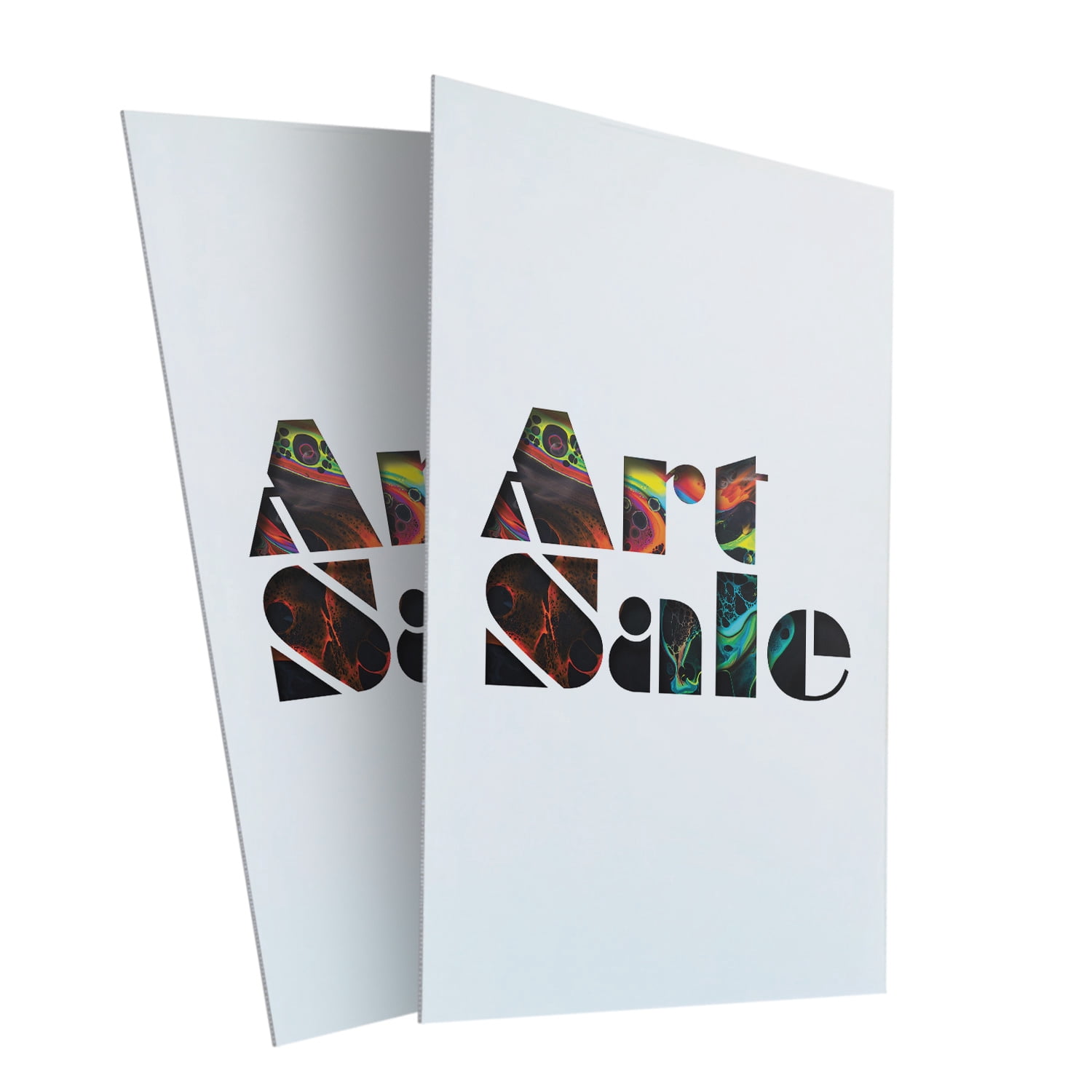 Art Sale (2-Pack) 24 Inch x 36 Inch Plastic Signs | Sign Insert 4mm ...