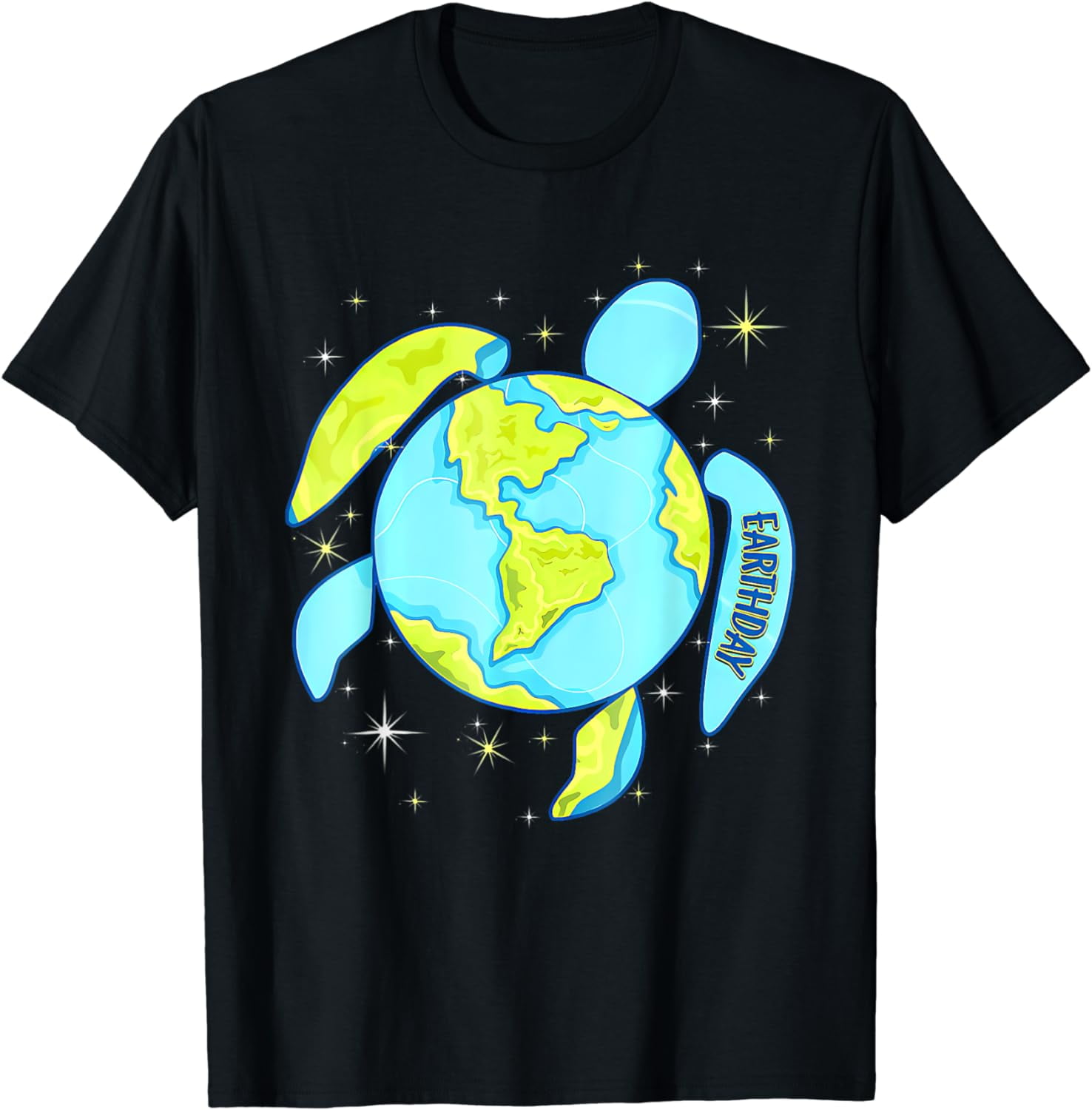 Art Save the Planet Sea Turtle Earth Day 2024 Cotton T-Shirt - Walmart.com