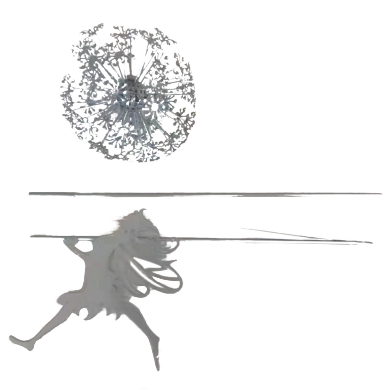Art Sculpture Steel Fairy Jewelry B, Fairies Wire Dandelion Stainless ...
