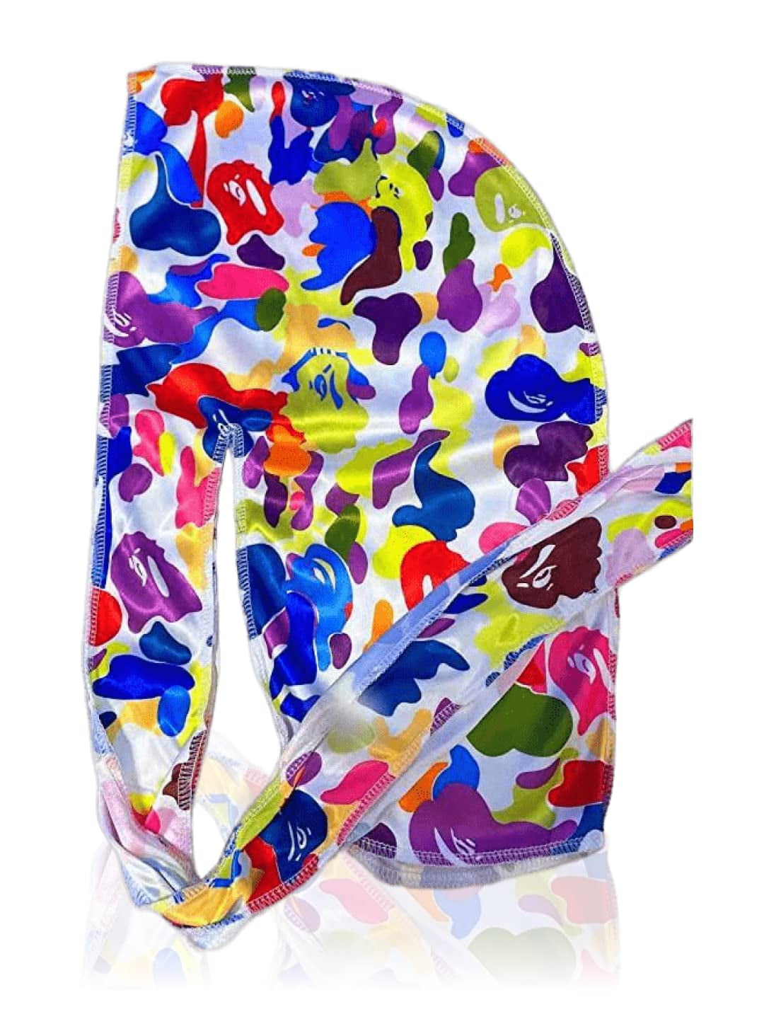 White Aura Durag – Anime-Inspired, Long Tails, Moisture Lock, Silky ...