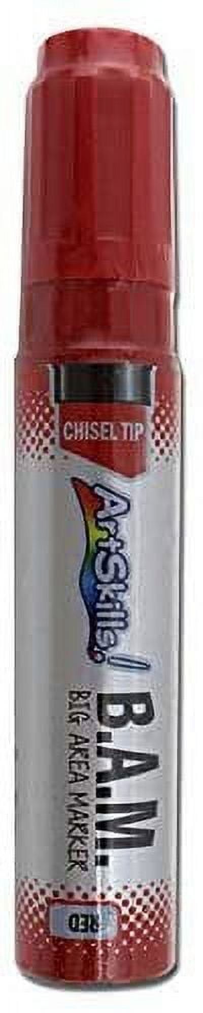 Art Skills B.A.M. Chisel Tip Marker (Big Area Marker) (Red) - Walmart.com