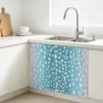 Art Sky Blue Cabinet Curtains for Kitchen 10"W x 11"L, Vintage White ...