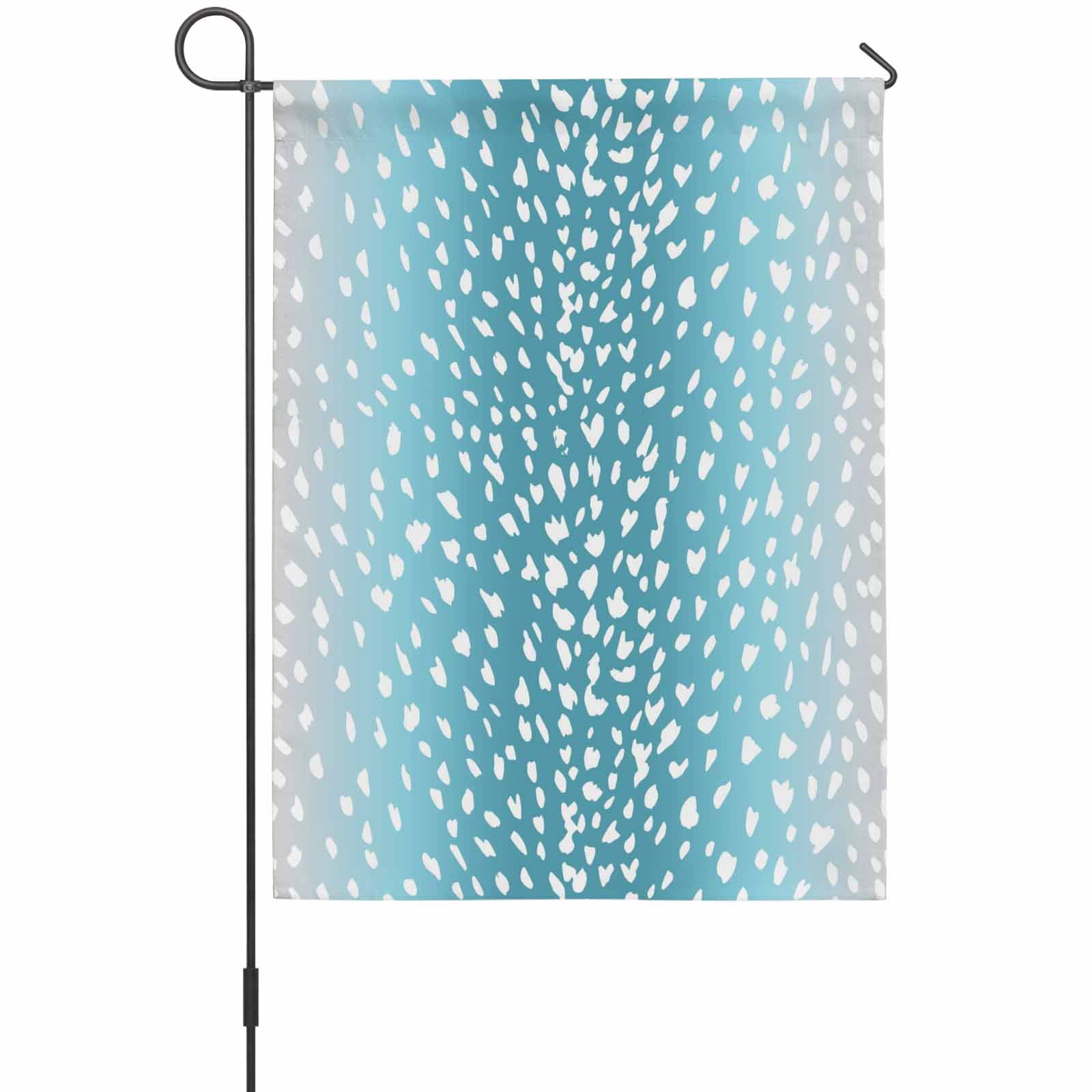 Art Sky Blue Garden Flag 12 x 18 Inches, Vintage White Polka Dots Blue ...