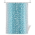 Art Sky Blue Shower Curtains for Bathroom, Vintage White Polka Dots ...