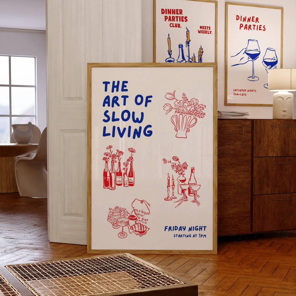 Art Of Slow Living Print, Slow Living Poster, Mediterranean Wall Art ...