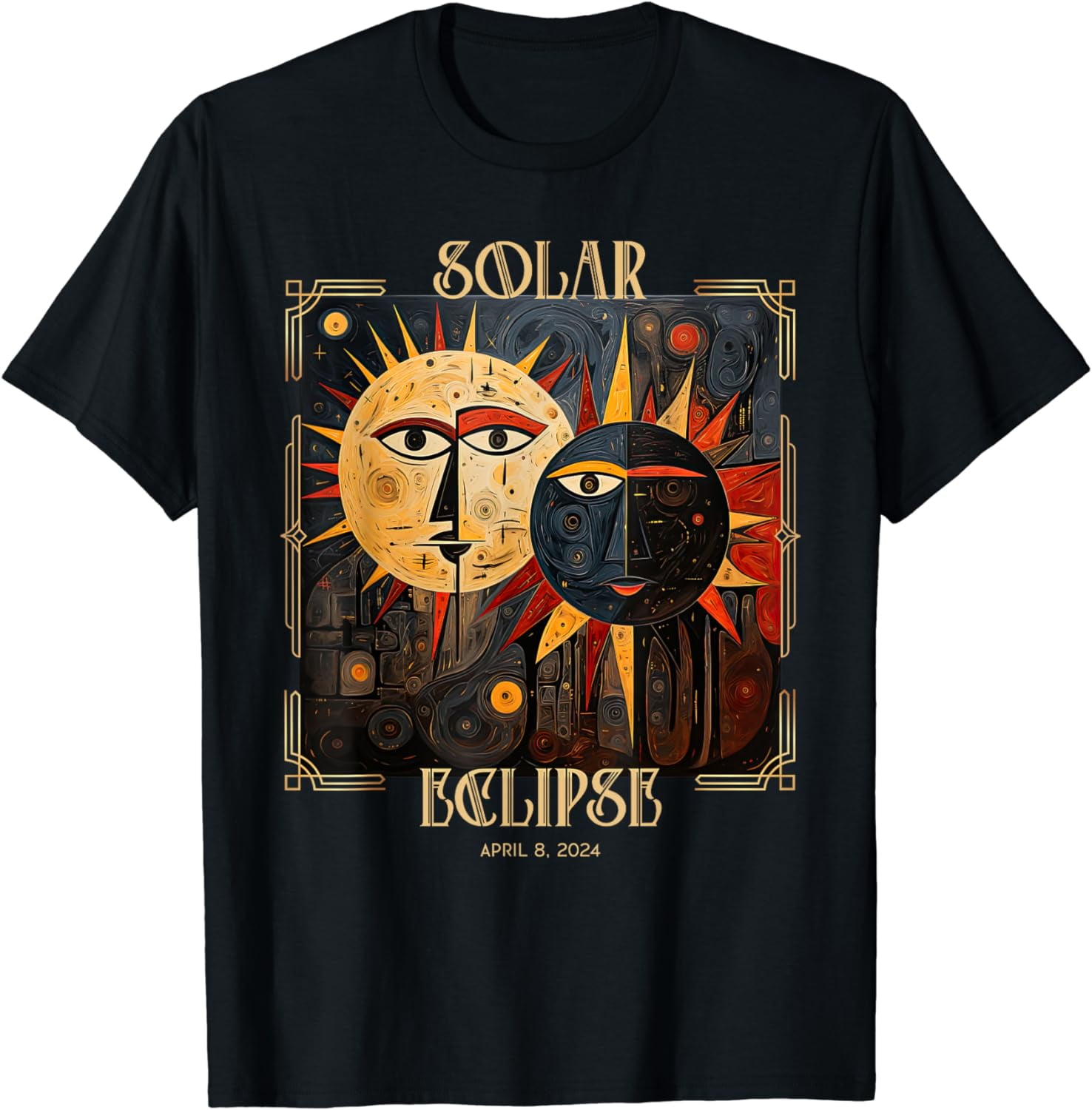 Art Solar Eclipse Shirt 2024 Sun Totality April 8th America T-Shirt ...