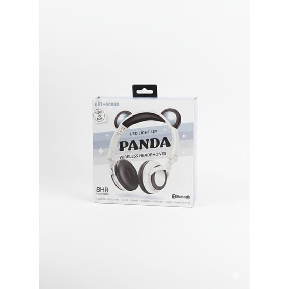 Art+Sound Kids panda LED Light-Up Wireless Headphones - Walmart.com