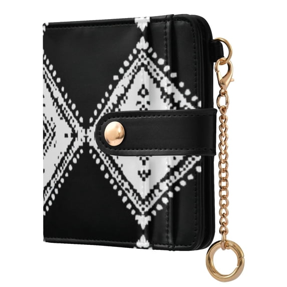 Art Squares in White Black Women's Wallet PU Leather Card Cases RFID ...