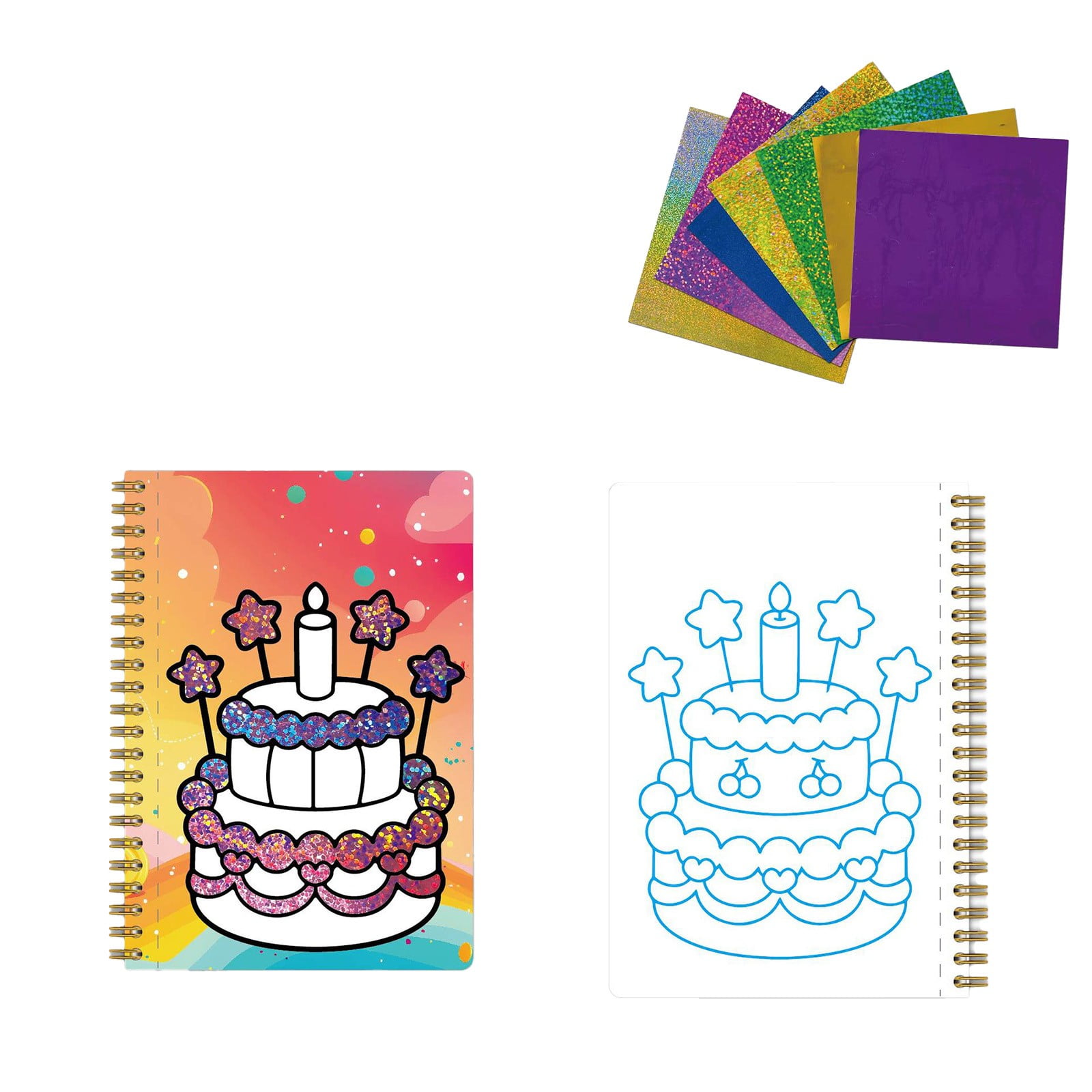 Art Sticker Book Coloring Activity Kit For Kids Creative Diy Birthday ...