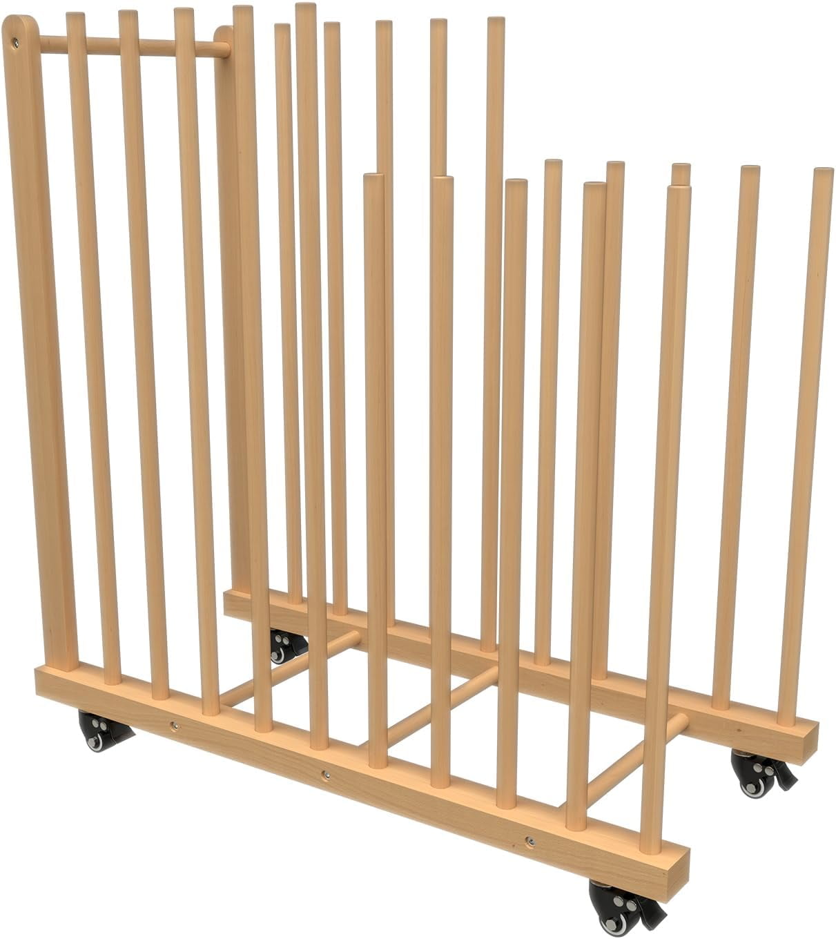 Art Storage Rack,Wood Art Drying Storage Stand with Hand&Caster Wheels ...