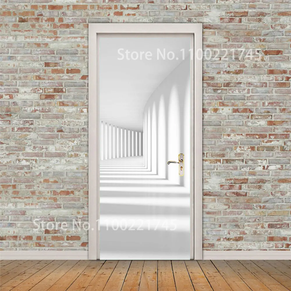 Art Style Door Sticker Papier Peint Panoramique PVC Waterproof Self ...