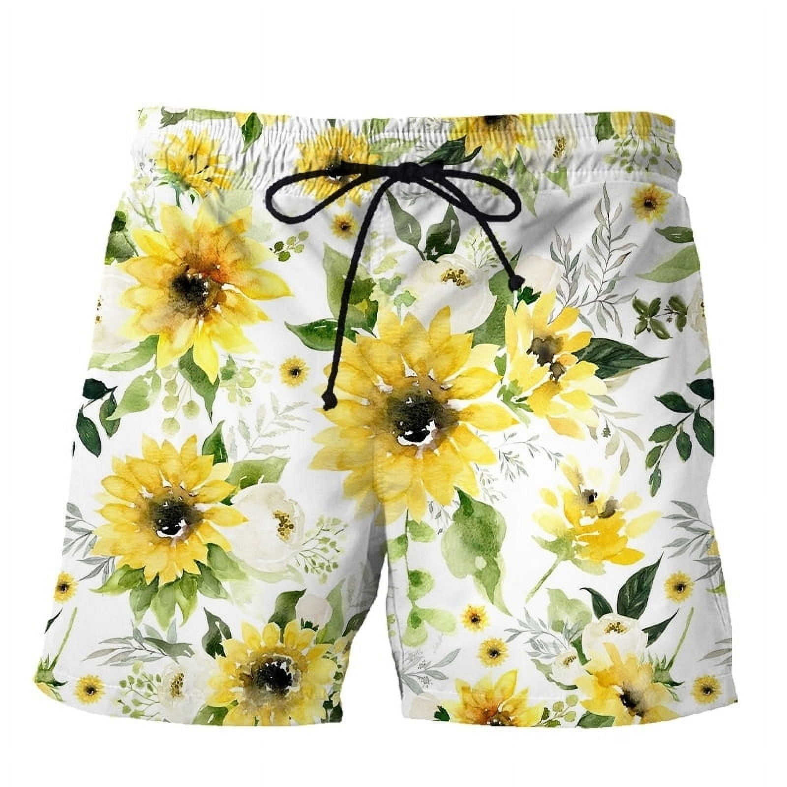Art Sunflower 3d Print Beach Shorts For Men Hot Sale Fashion ...