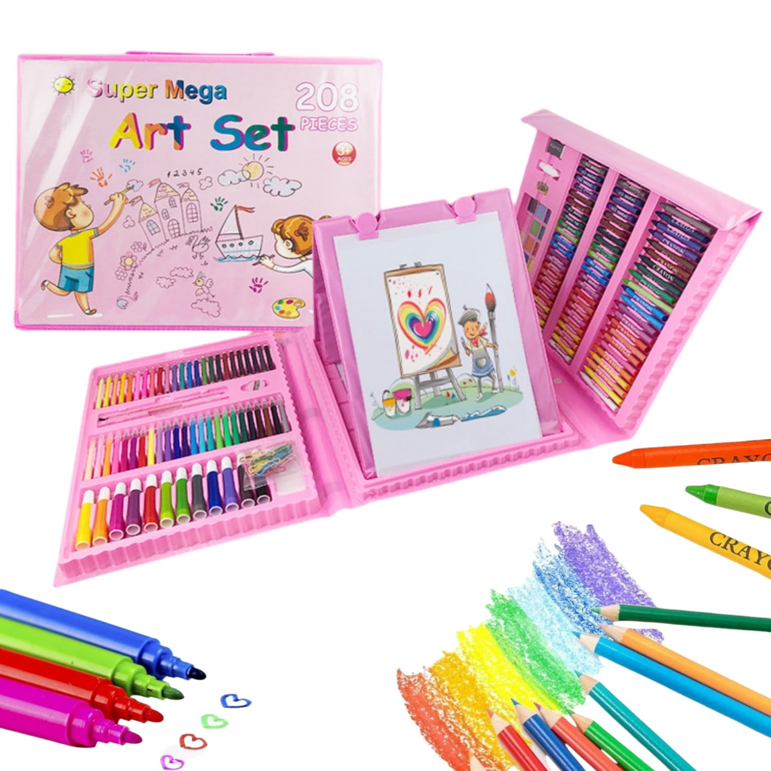 Art Supplies 208 Pieces Artist Drawing Art Kit, Arts and Crafts Gift ...