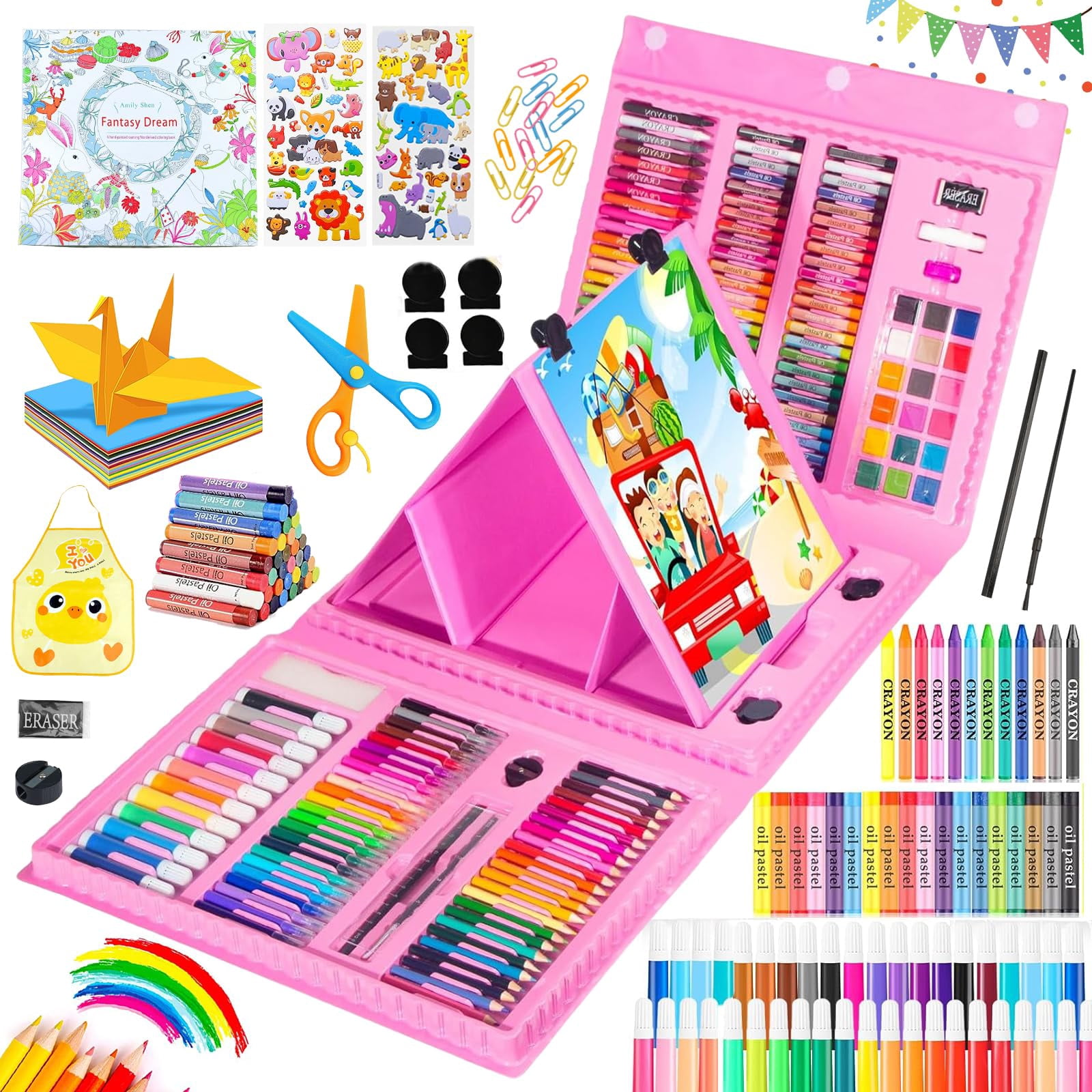 Art Supplies,297 PackTRDN Art Set Drawing Kit for Girls Deluxe Gift Art ...
