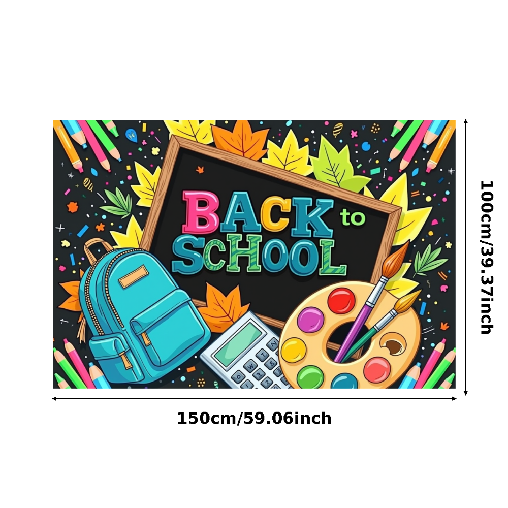 Art Supplies Back to School Banner Educational Autumn Theme Decorative ...