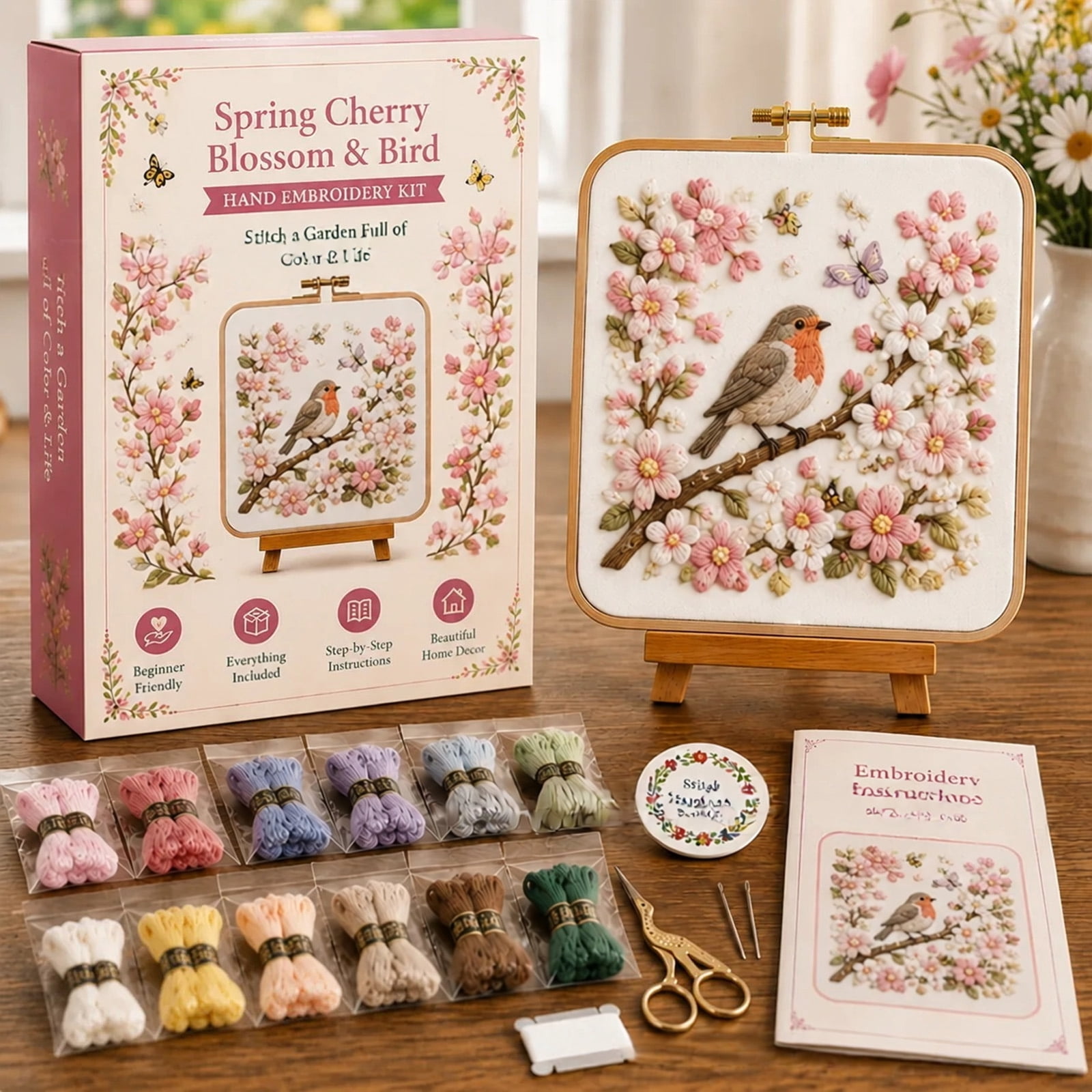 Art Supplies, Embroidery Kits for Adults, Butterfly Wall Art, Home ...